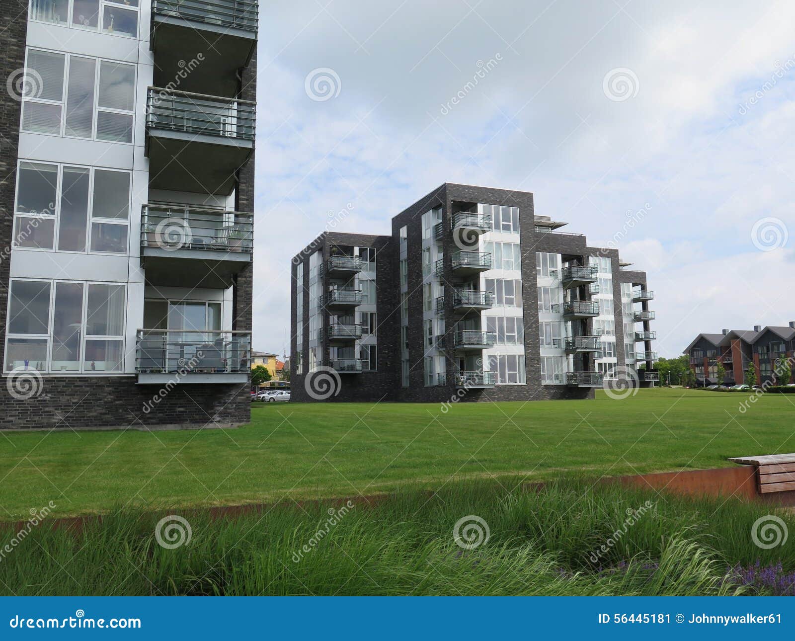 Block of flats stock image. Image of summer, architecture - 56445181