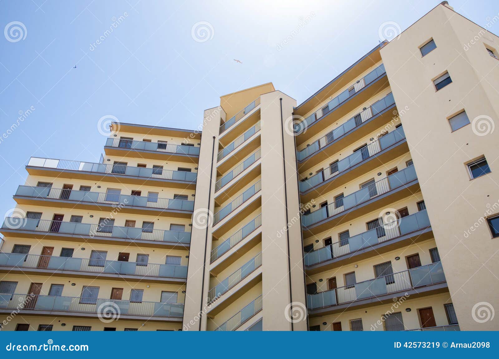 Block of flats stock image. Image of district, modern - 42573219