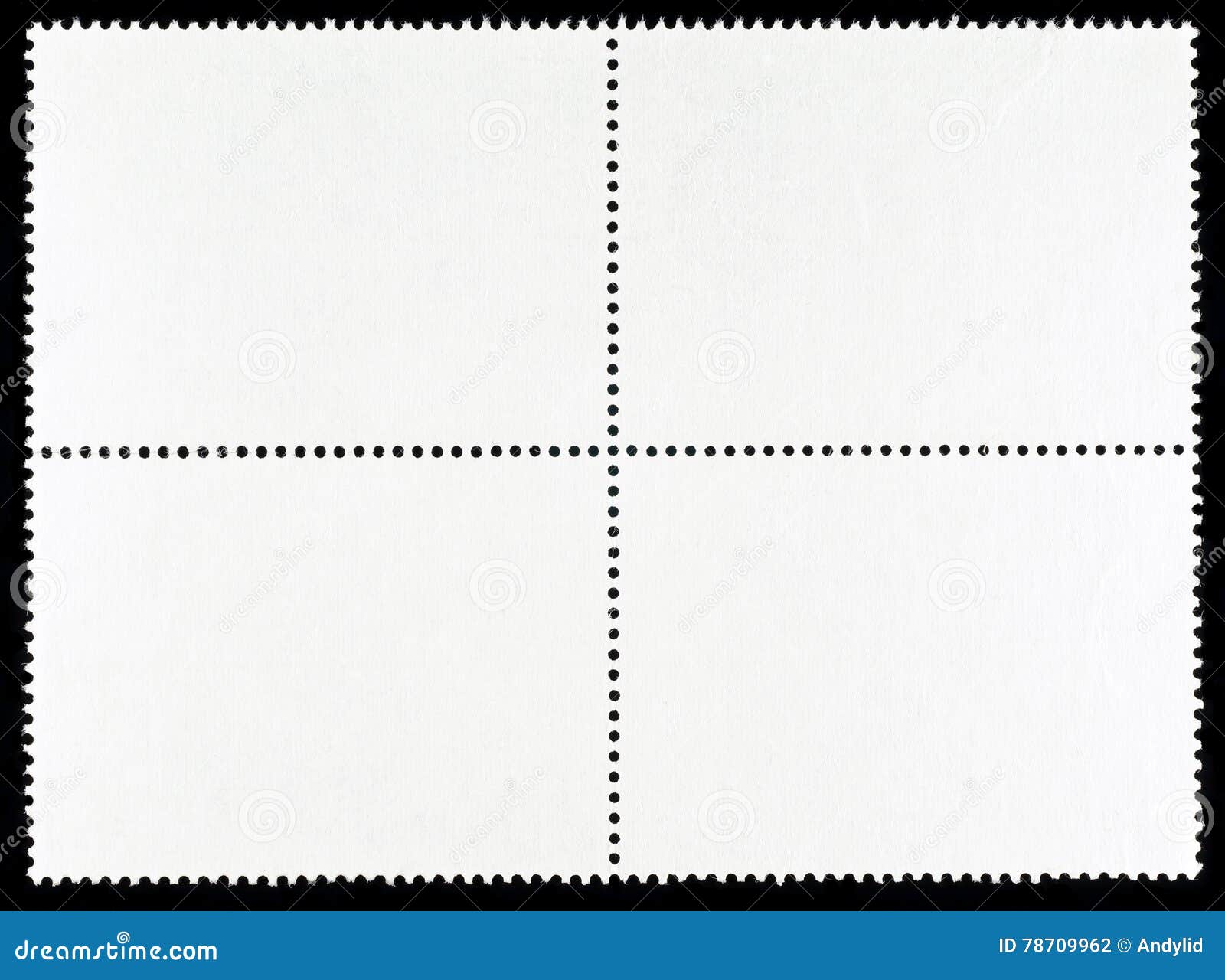 Block of Four Blank Postage Stamps Stock Photo - Image of perforated ...
