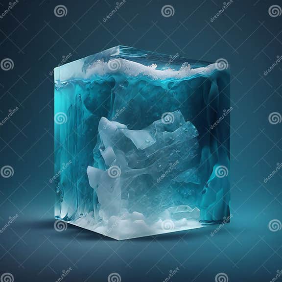 Block of ice illustration stock illustration. Illustration of cool ...