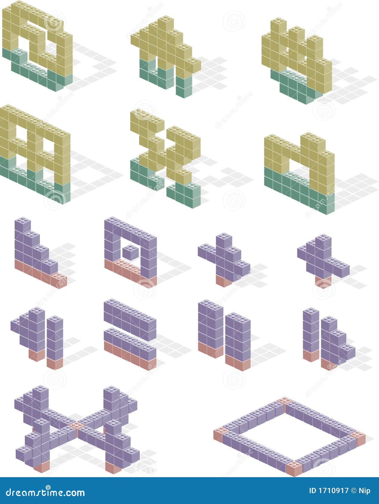 Block icons stock vector. Illustration of square, squares - 1710917