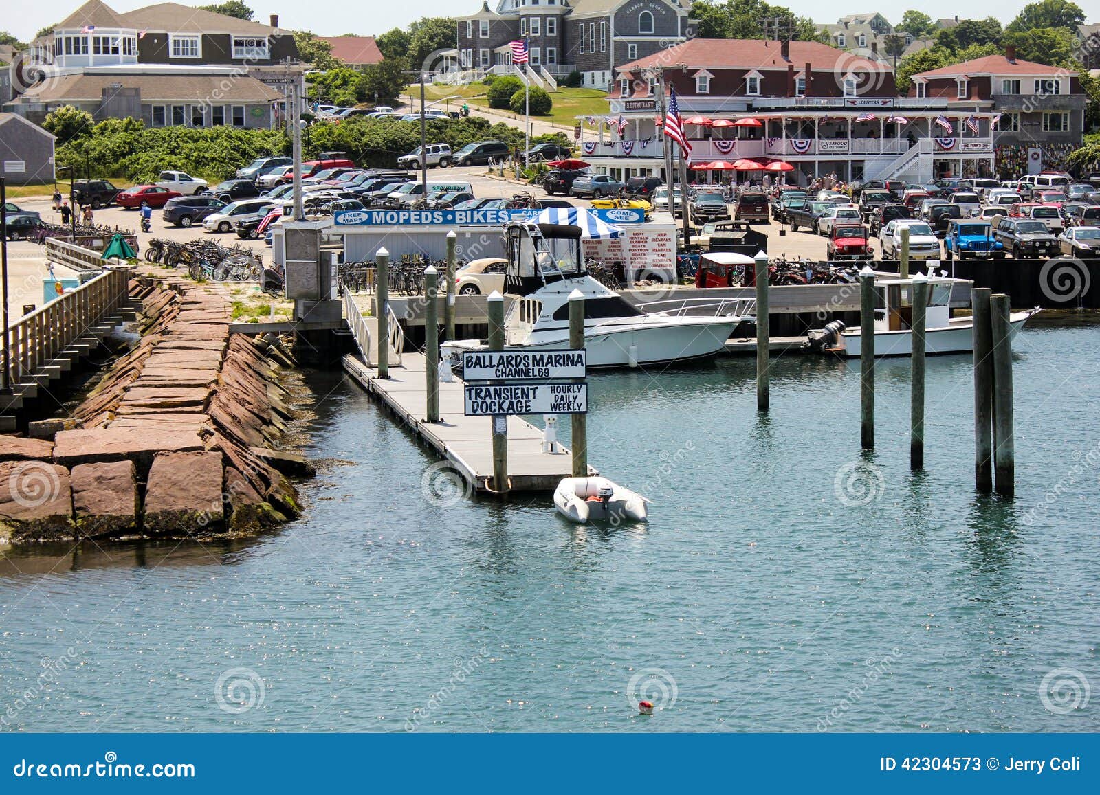 Block Island Harbor, Rhode Island. Editorial Stock Photo - Image of ...