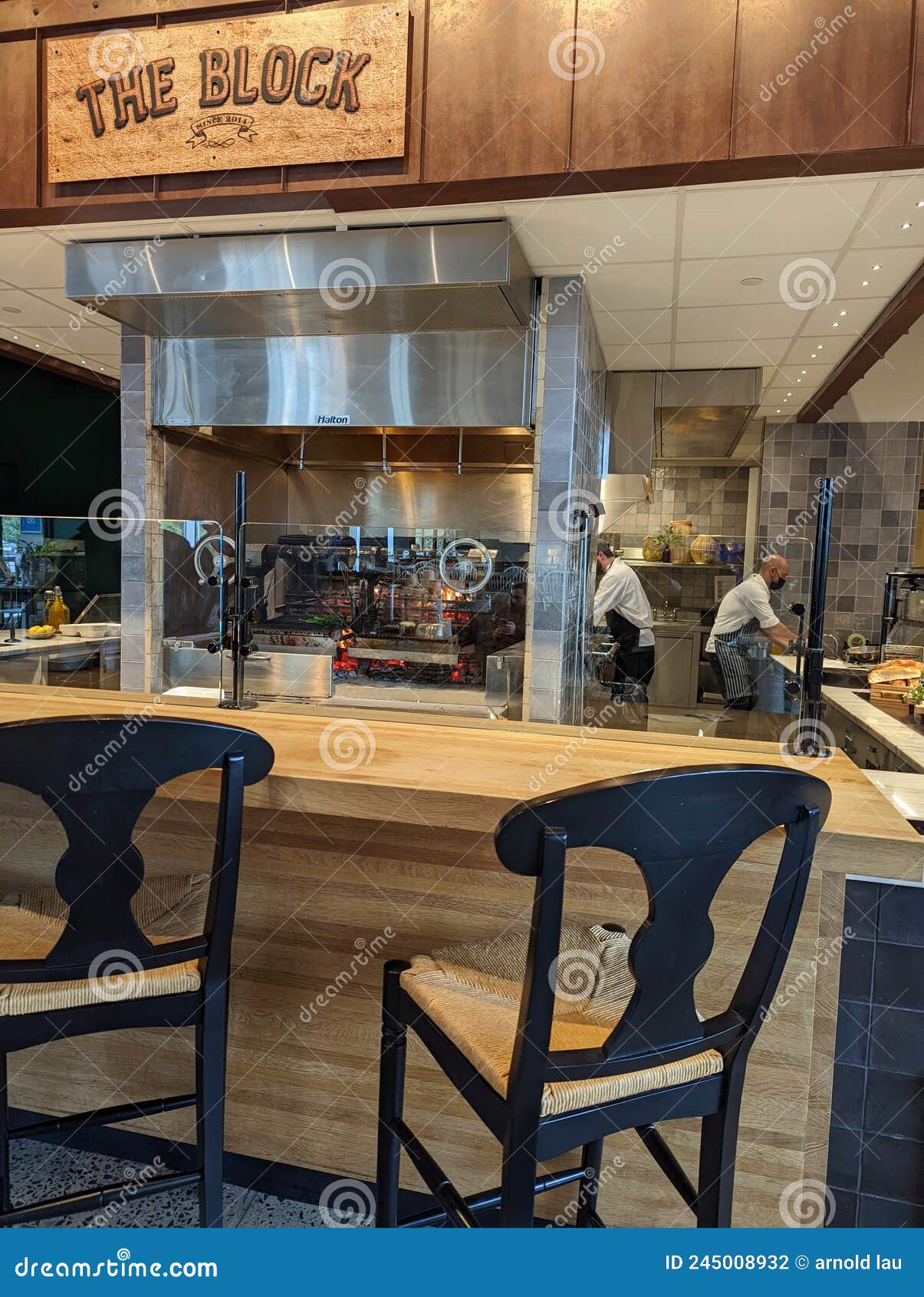 The Block Kitchen Fire Grill Editorial Photography - Image of grill ...