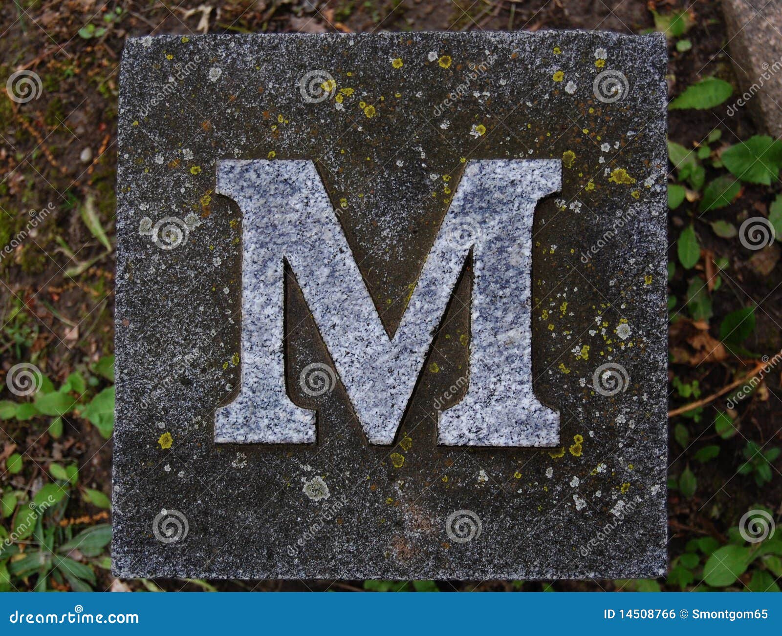 Block letter M in ground stock photo. Image of gray, vintage - 14508766