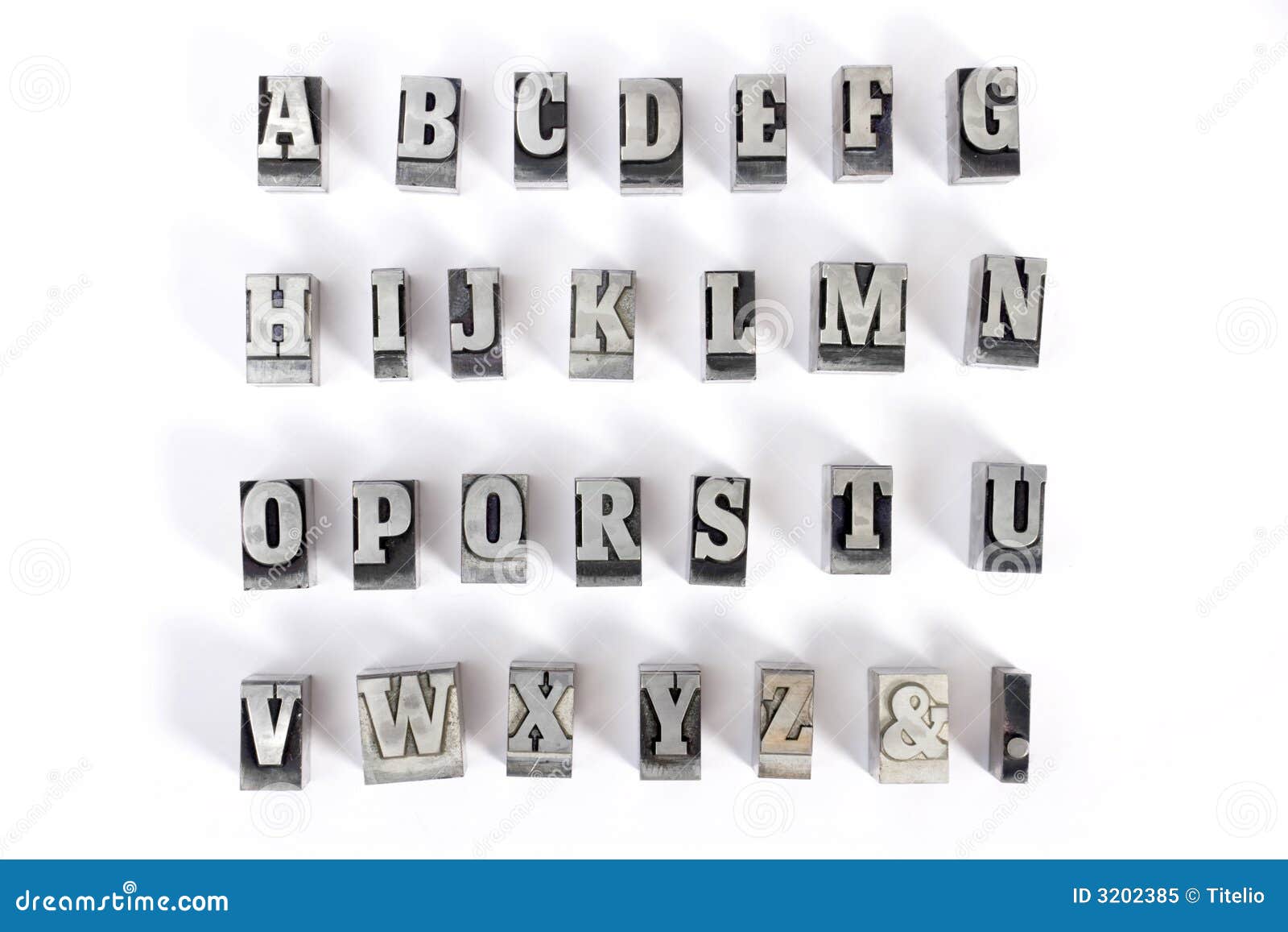 Block letters stock image. Image of offset, metal, newspaper - 3202385