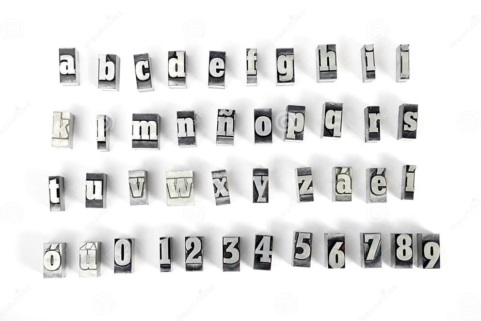 Block letters stock image. Image of news, machine, iron - 3202391