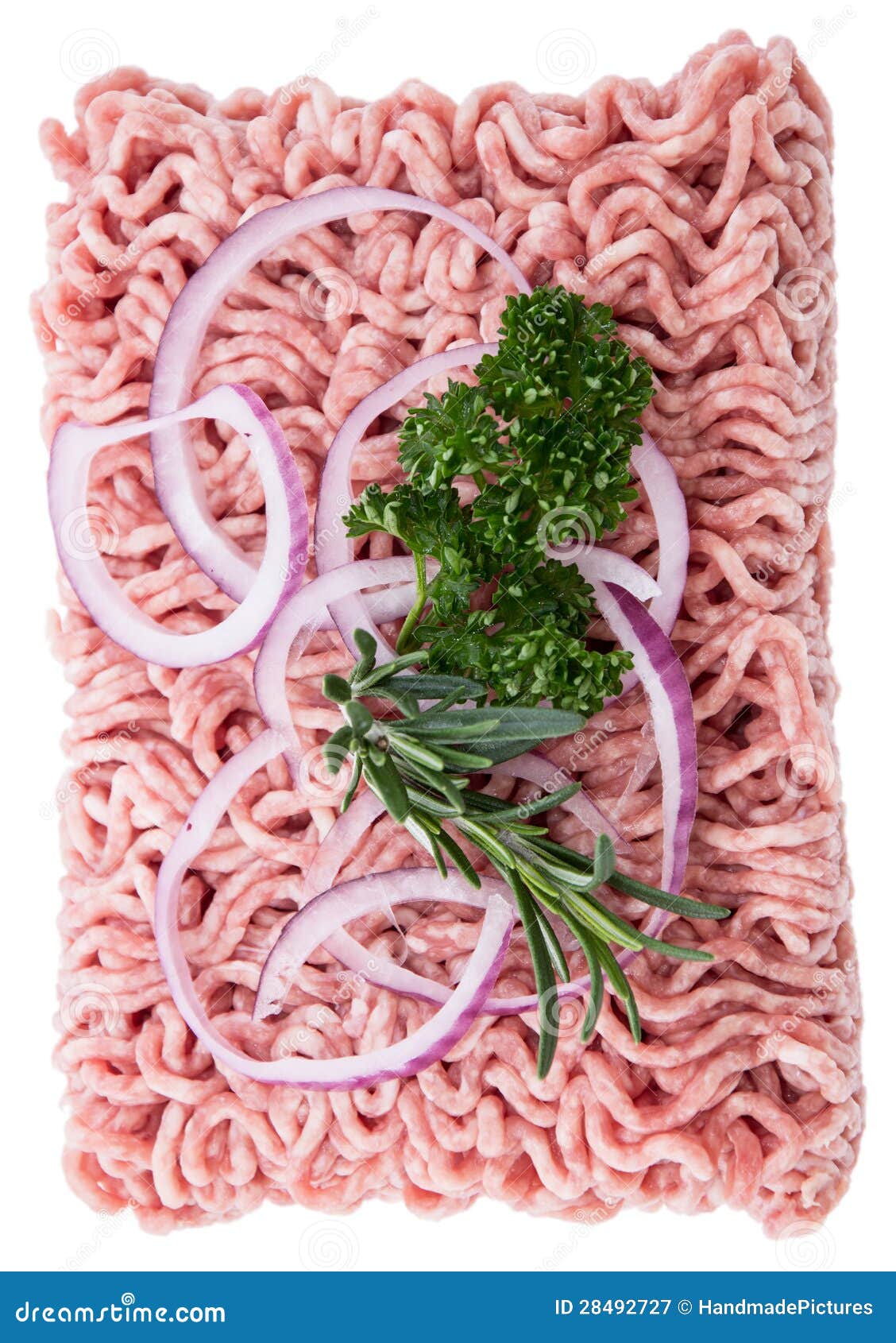 Block of Minced Meat on White Stock Image - Image of pork, detail: 28492727