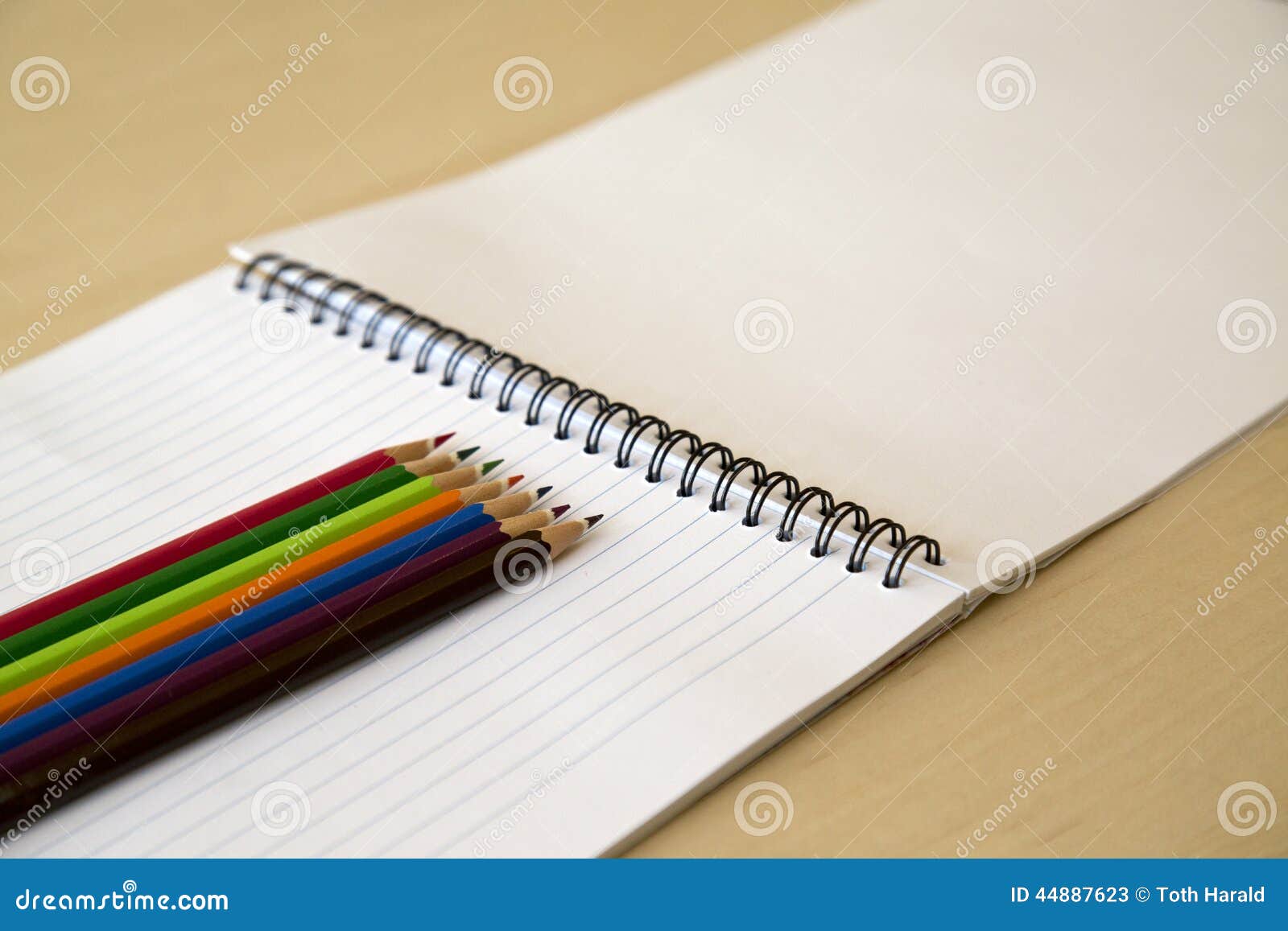 Block notes and pencils stock image. Image of pencils - 44887623