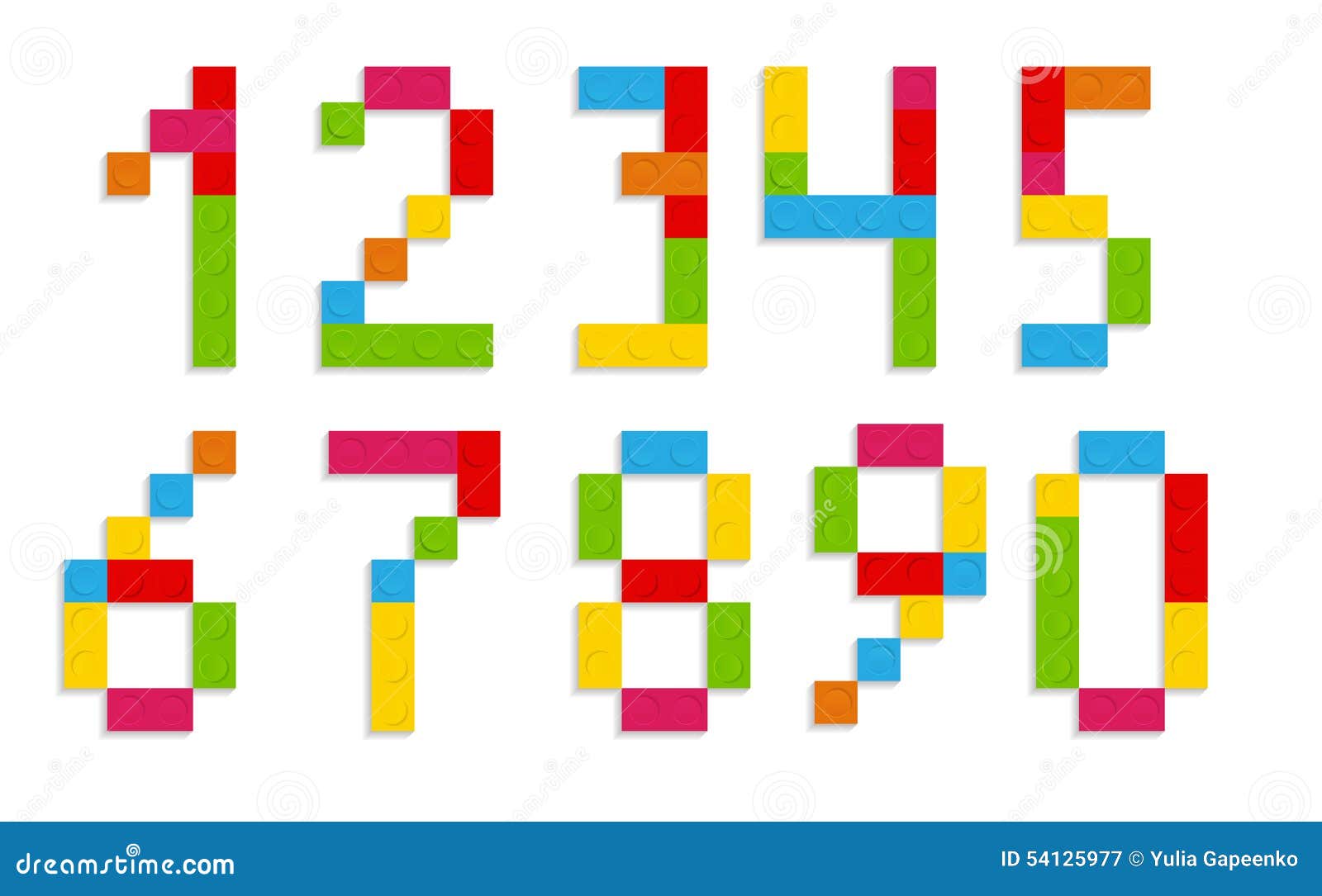 Block-Nummer-Zeichen-Vektor-Illustration Vektor Abbildung ...