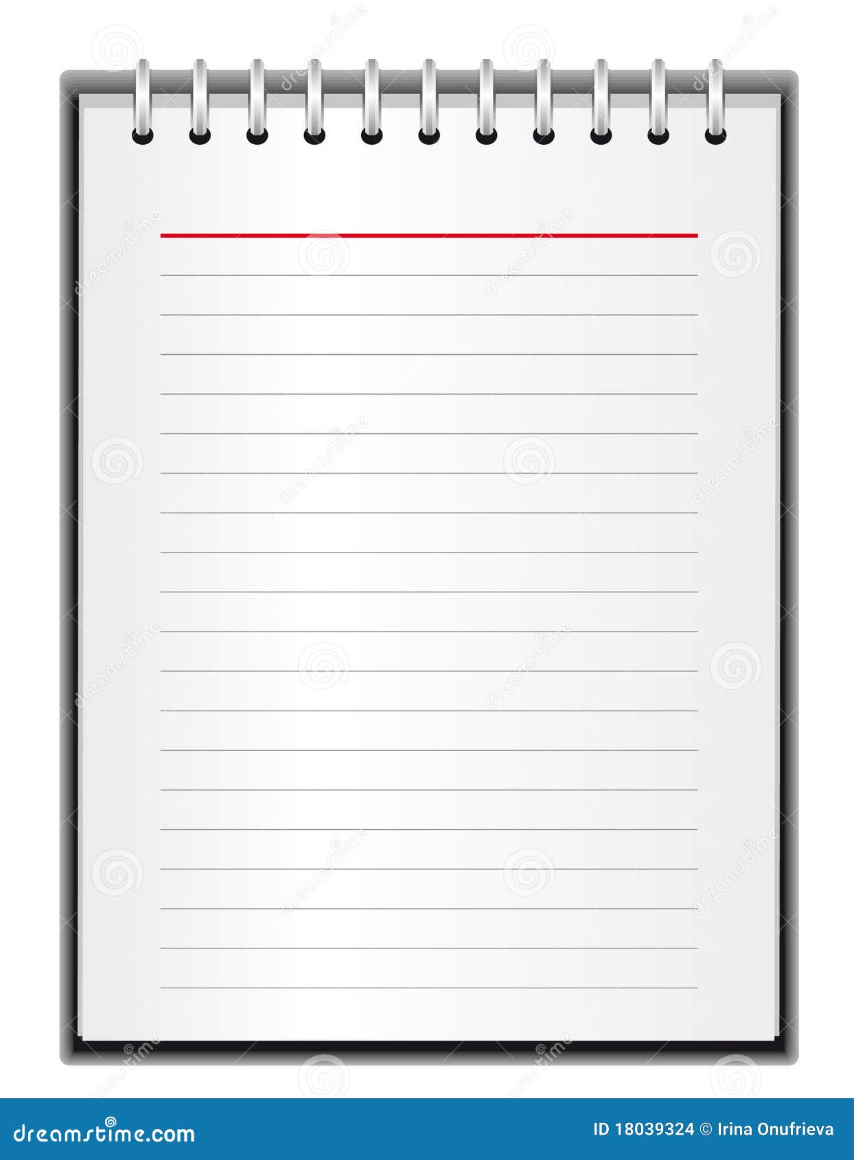 Block of paper stock vector. Illustration of open, page - 18039324