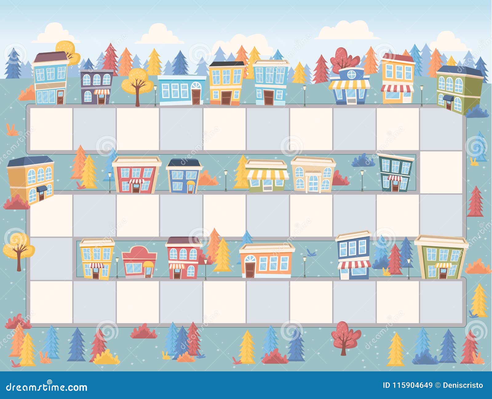 Block path on the city stock vector. Illustration of downtown - 115904649