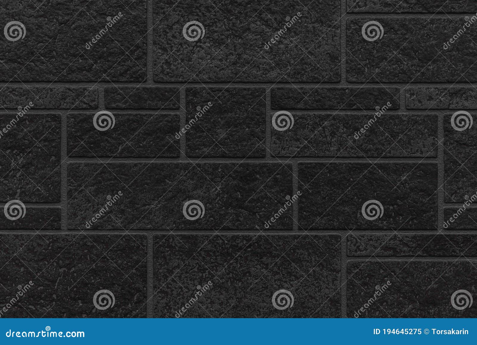 Block Pattern of Black Stone Cladding Wall Tile Texture and Seamless ...