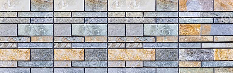 Block Pattern of Brown Stone Cladding Wall Tile Texture Stock ...