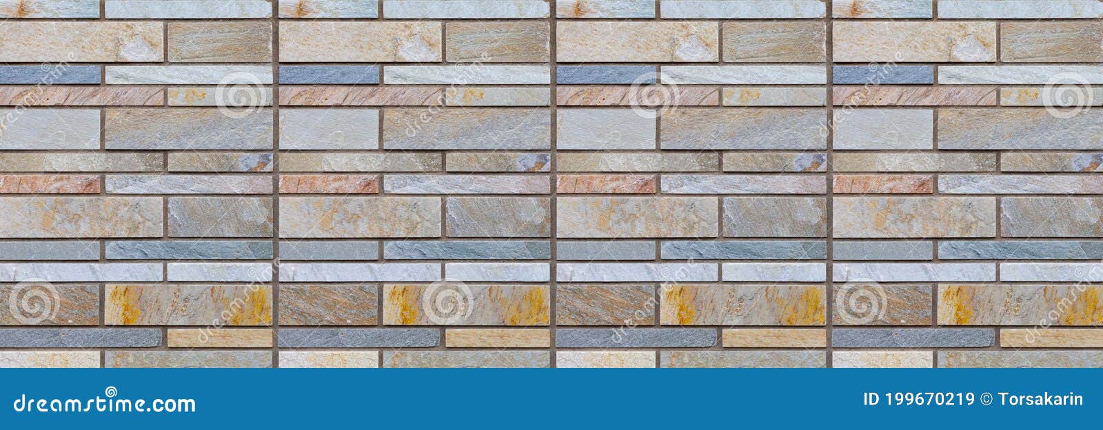 Block Pattern Brown Stone Cladding Wall Tile Texture and Seamless ...