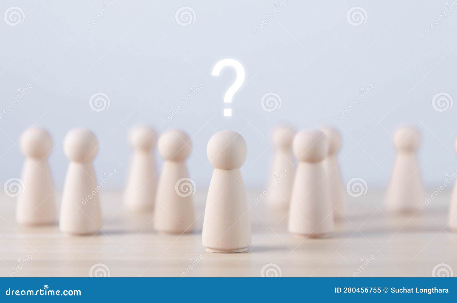Block People Showing Question Mark Icon Concept of Choice Stock Image ...