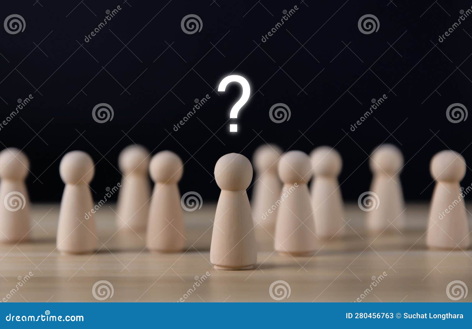 Block People Showing Question Mark Icon Stock Image - Image of decision ...