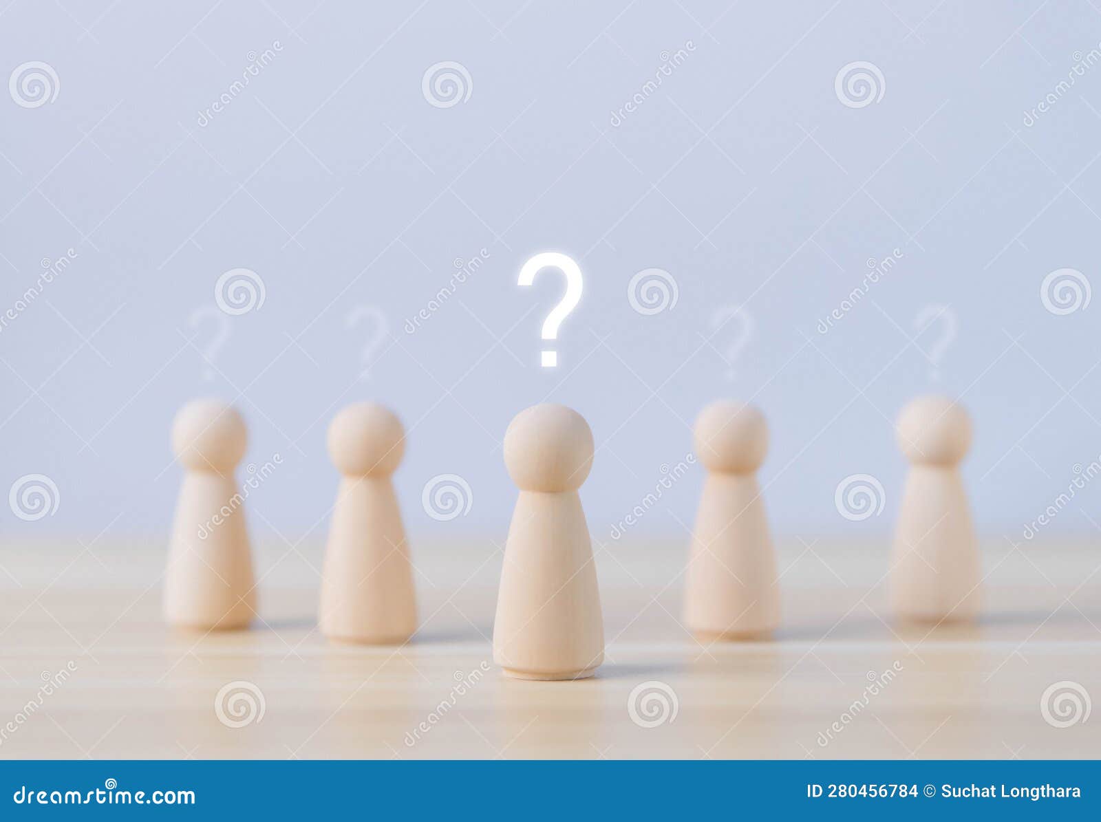 Block People Showing Question Mark Icon Concept of Choice Stock Photo ...