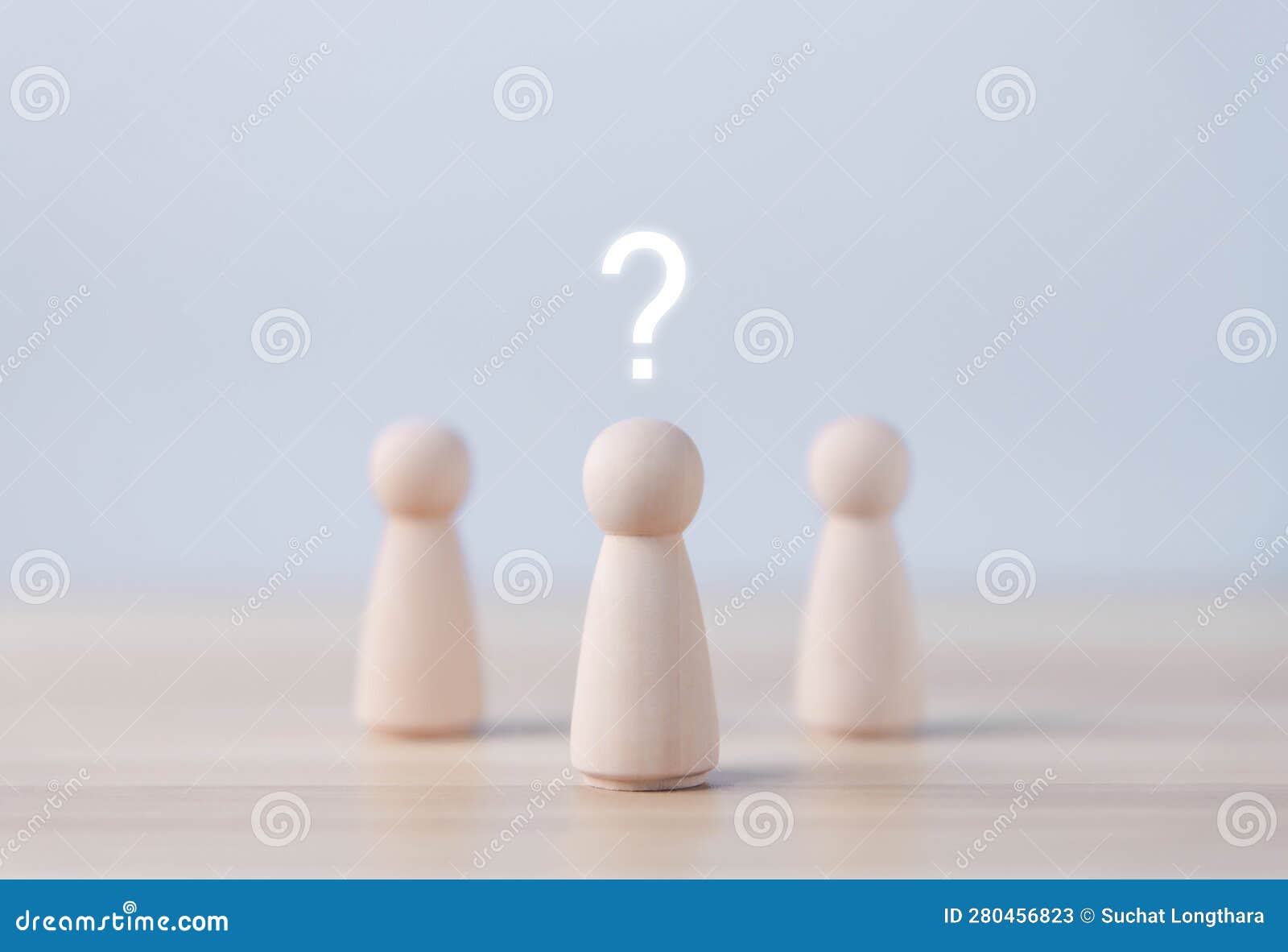 Block People Showing Question Mark Icon Stock Image - Image of help ...