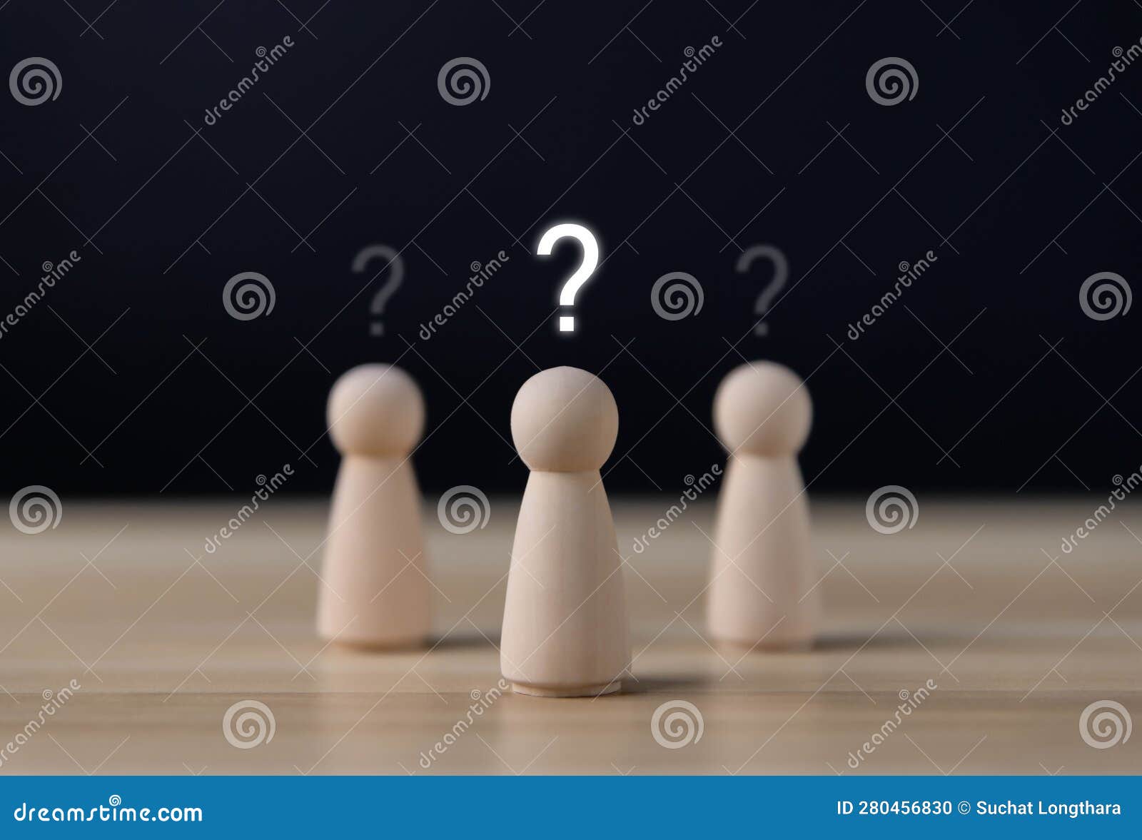 Block People Showing Question Mark Icon Concept of Choice Stock Photo ...