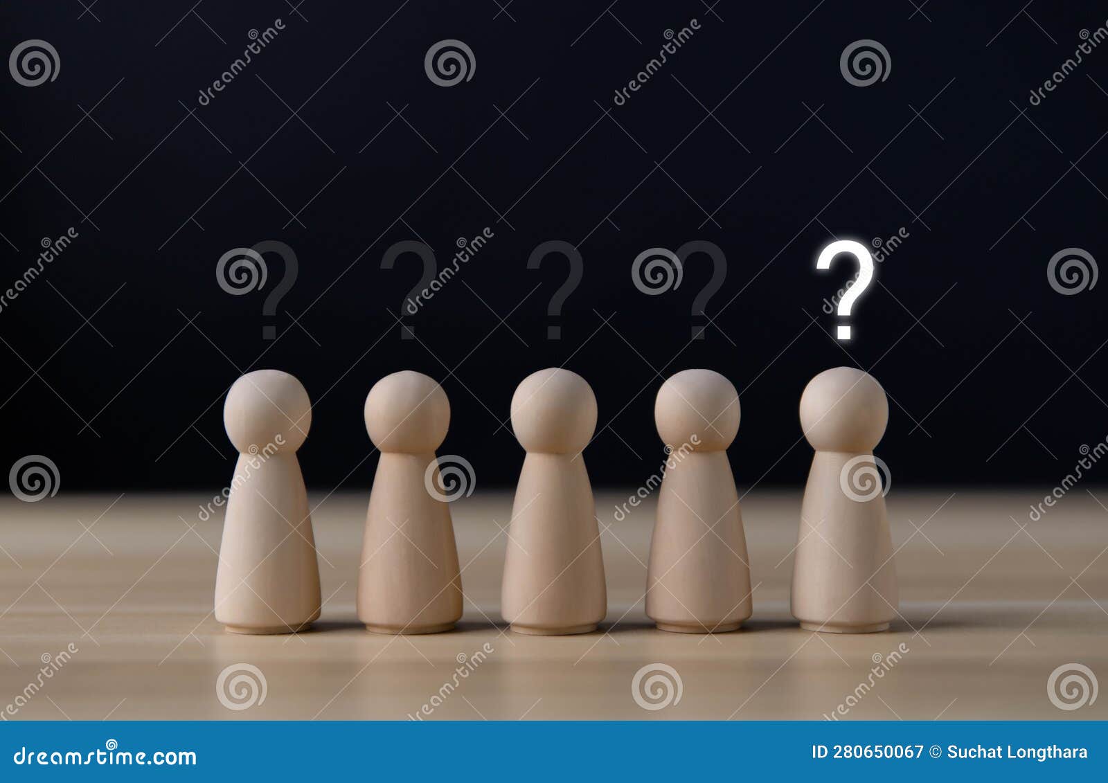 Block People Showing Question Mark Icon Concept of Choice Stock Image ...