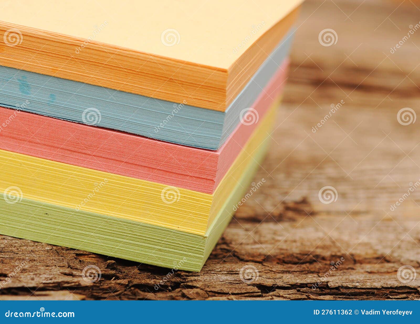 Block of post-it notes stock photo. Image of desk, paper - 27611362