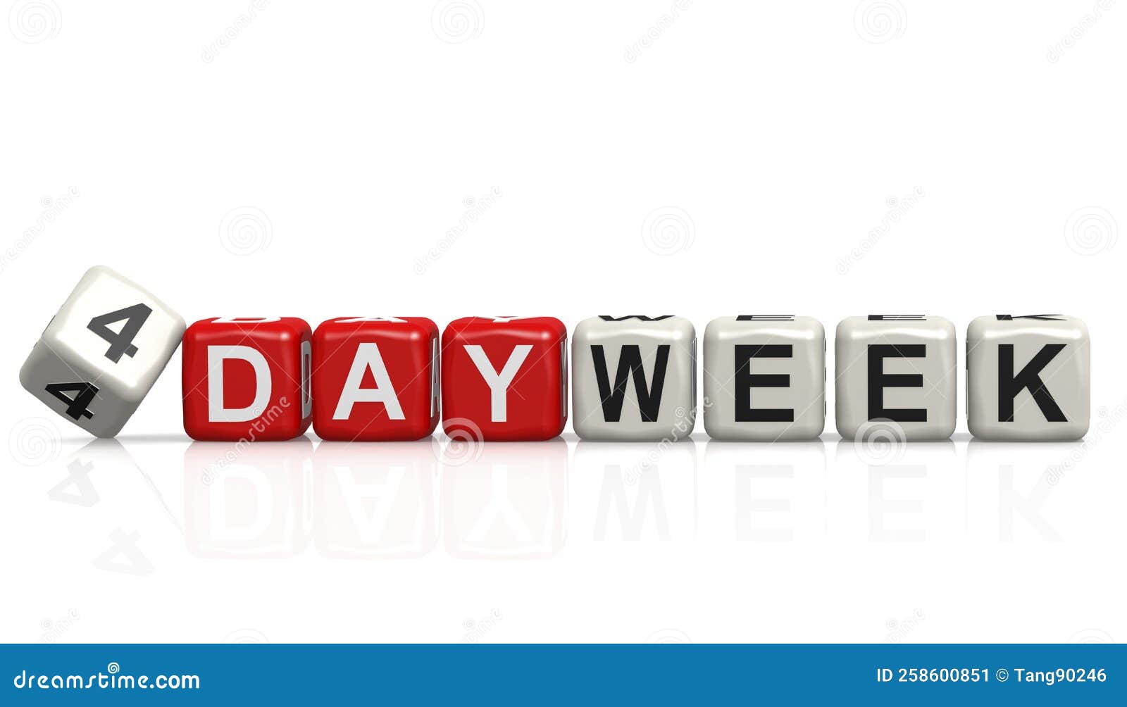 Block Puzzle with 4 Day Week Isolated Stock Illustration - Illustration ...