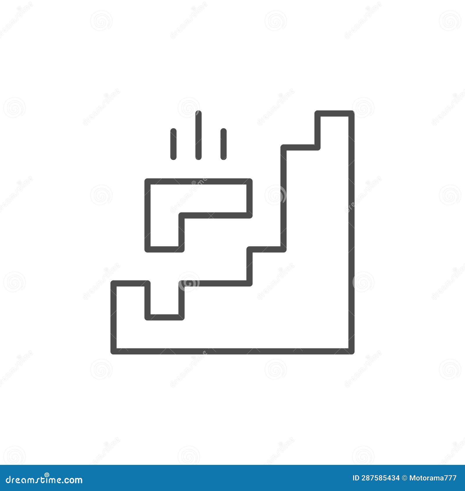 Block Puzzle Line Outline Icon Stock Illustration - Illustration of ...