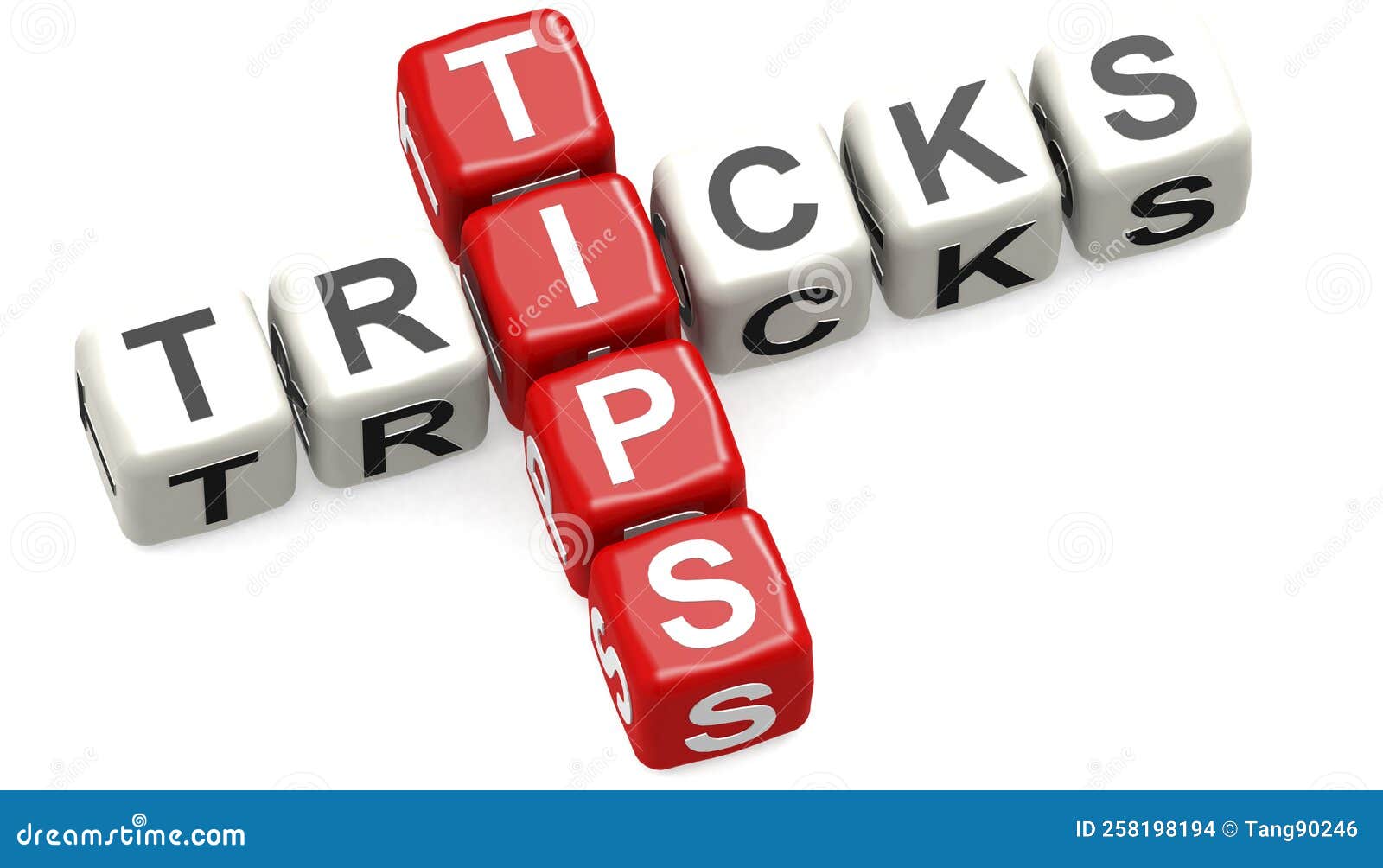 Block Puzzle with Tips and Tricks Word Isolated Stock Illustration ...