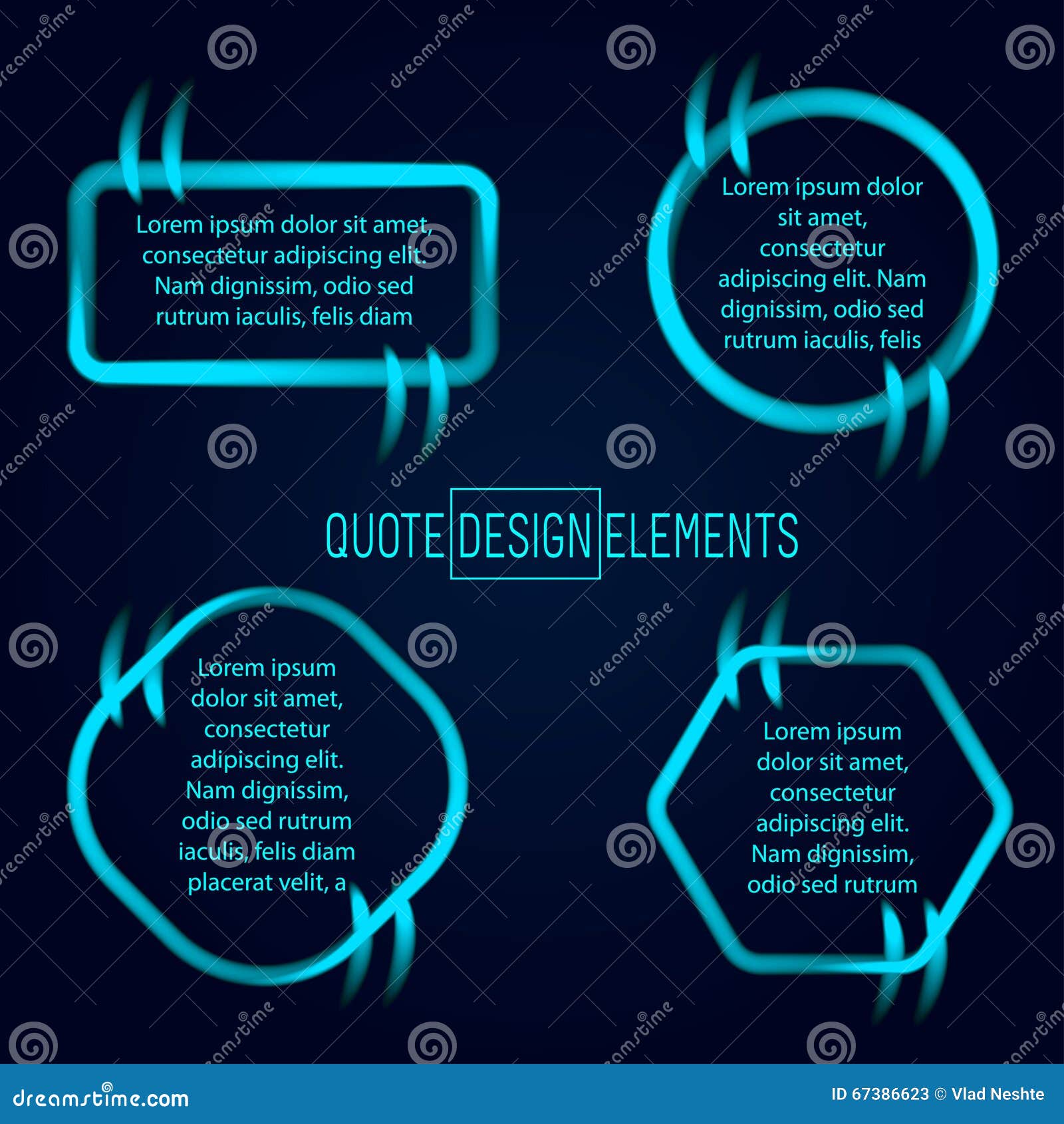 Block Quote and Pull Design Elements Stock Vector - Illustration of ...