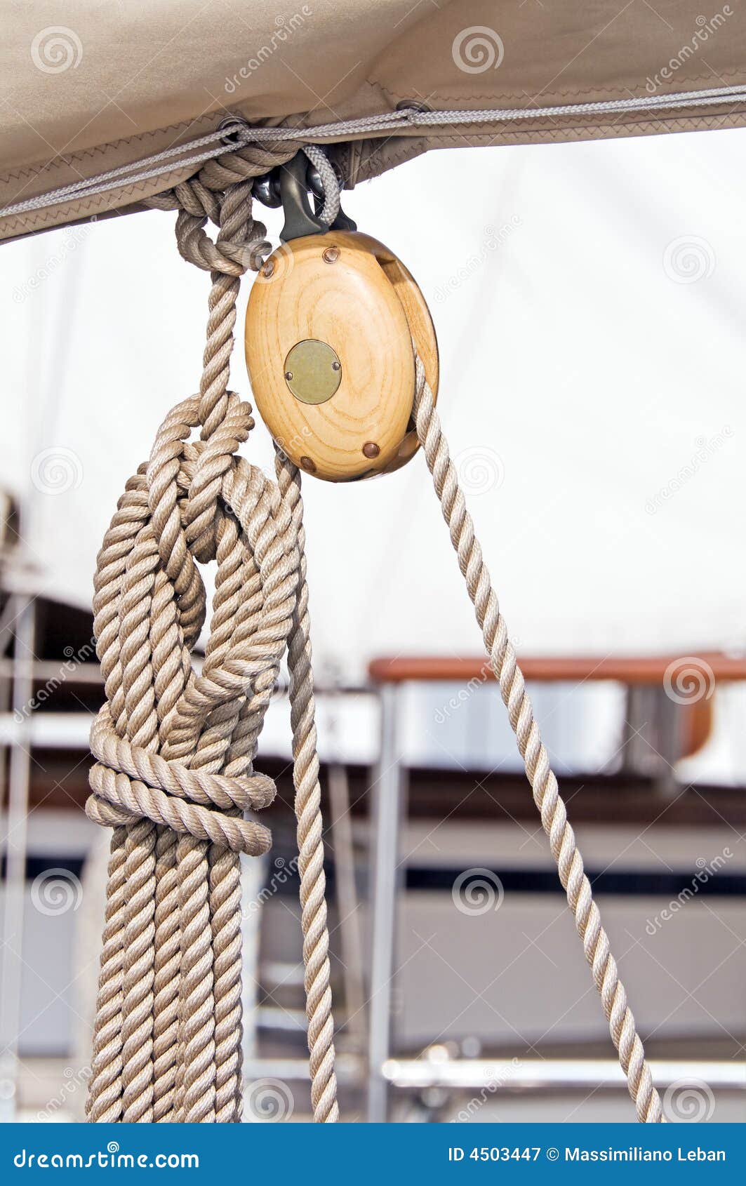 Block and rope stock image. Image of boom, vessel, pulley - 4503447