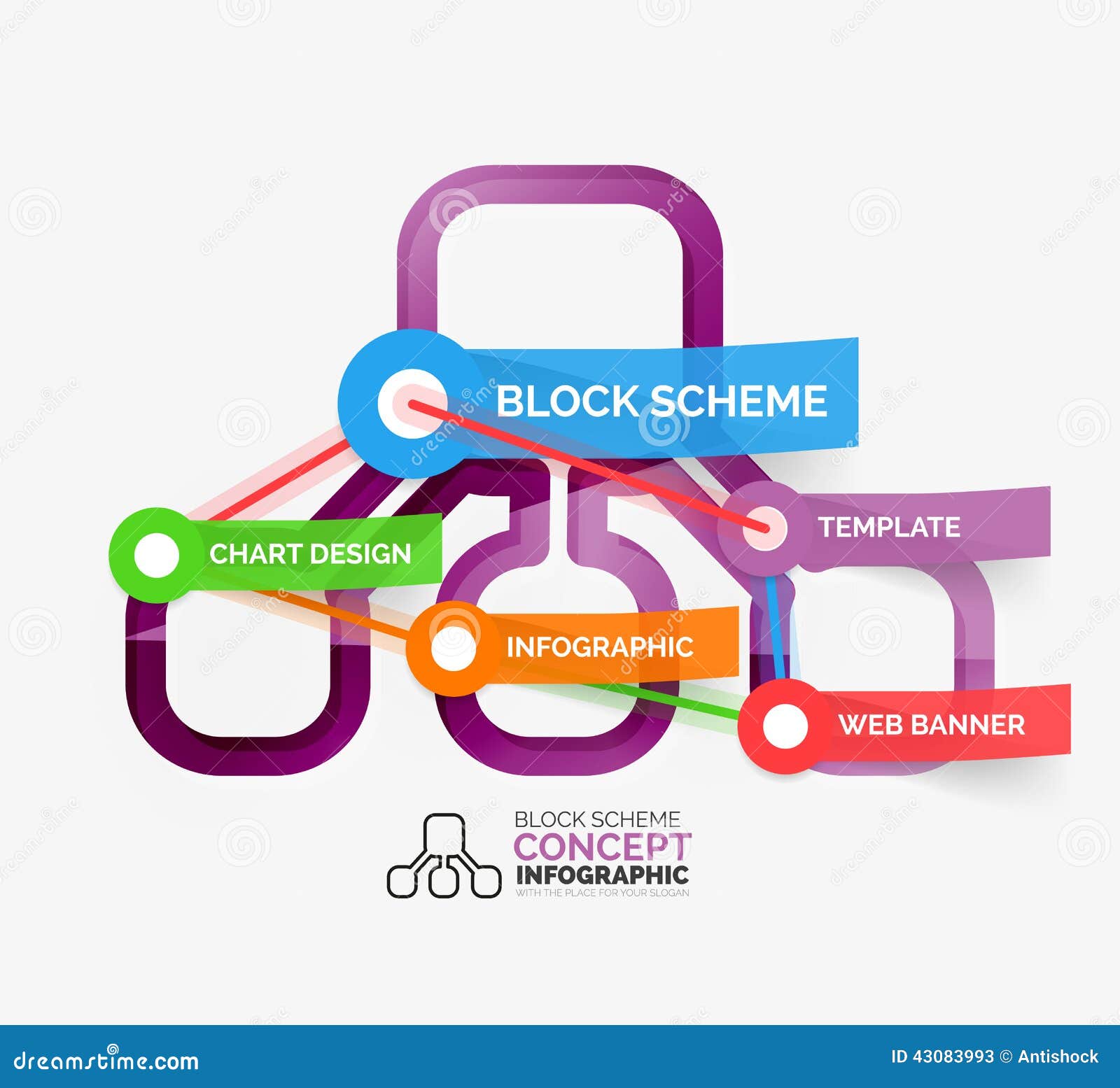 Block Scheme Infographic Tag Cloud Stock Vector - Illustration of ...