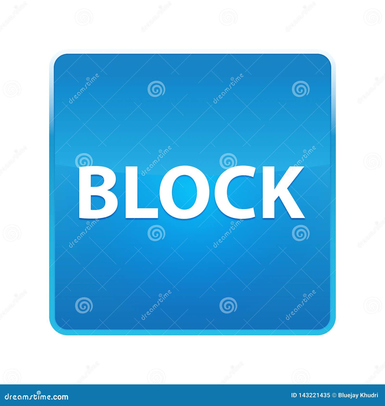 Block Shiny Blue Square Button Stock Illustration - Illustration of ...