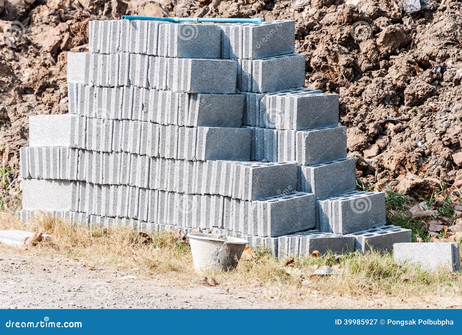 Block stack stock image. Image of gray, brick, building - 39985927