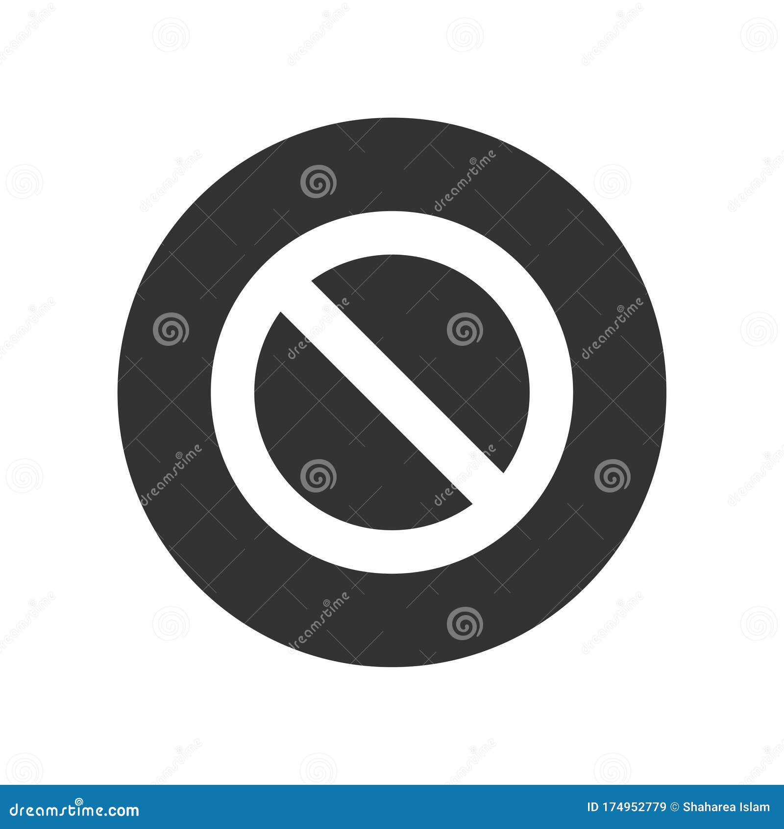 Block, stop icon stock vector. Illustration of stop - 174952779