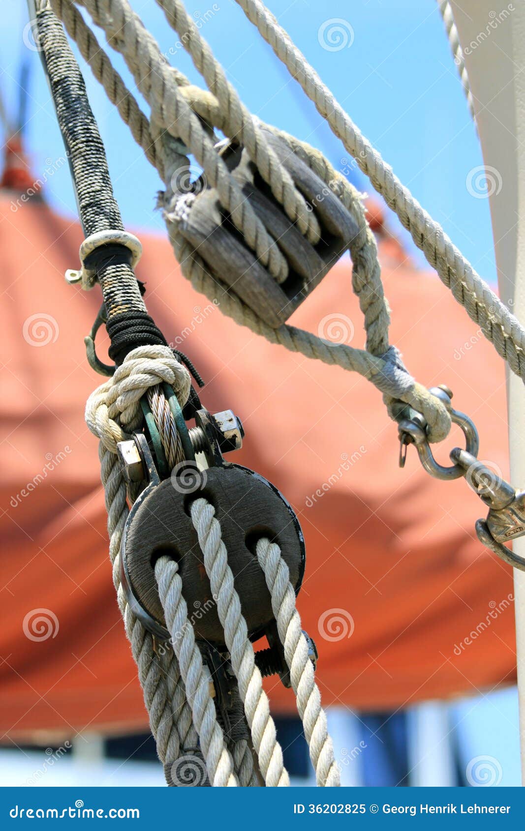 Block and Tackle stock image. Image of sailboat, ship - 36202825
