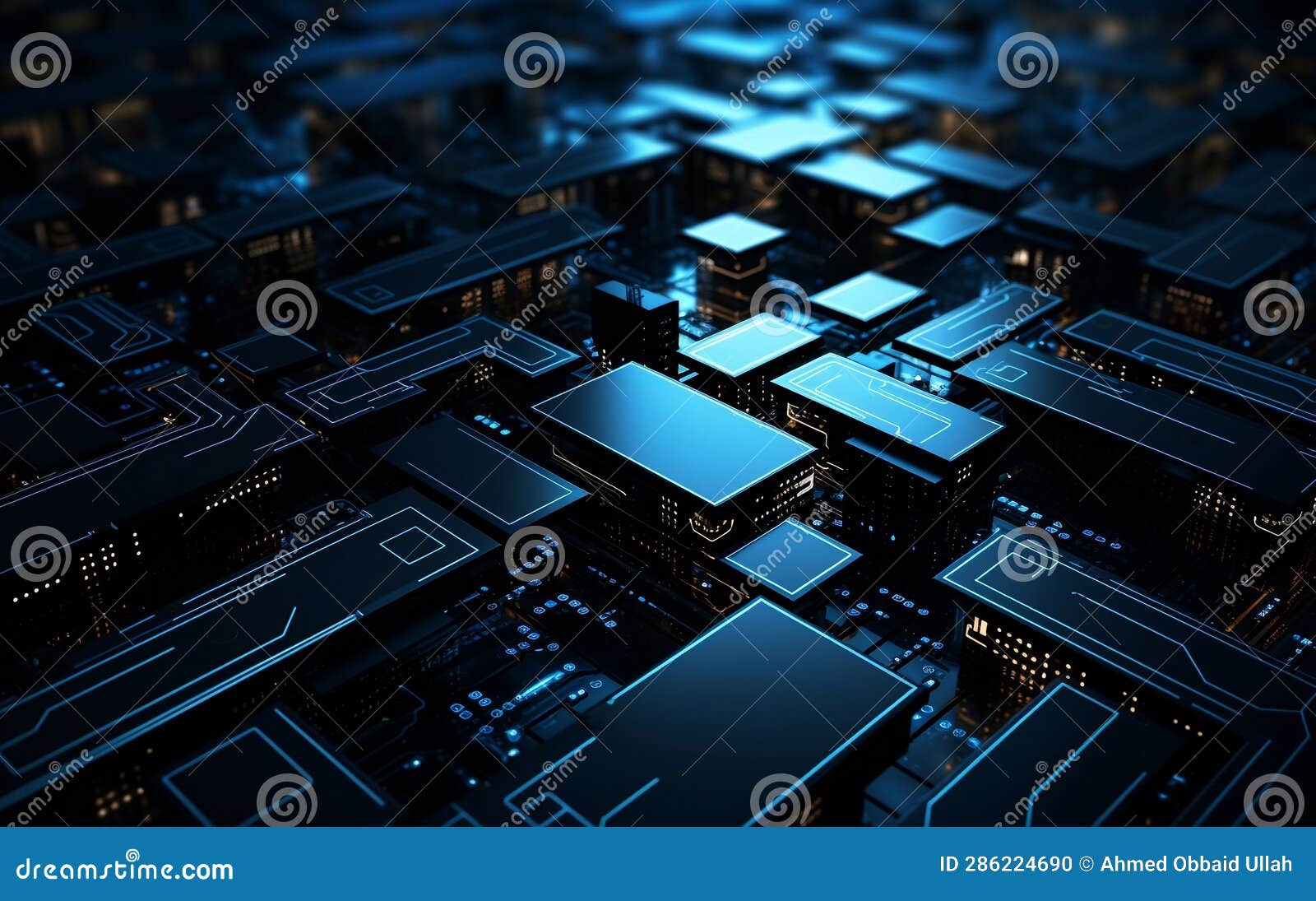 Block Technology Futuristic Background Stock Illustration ...