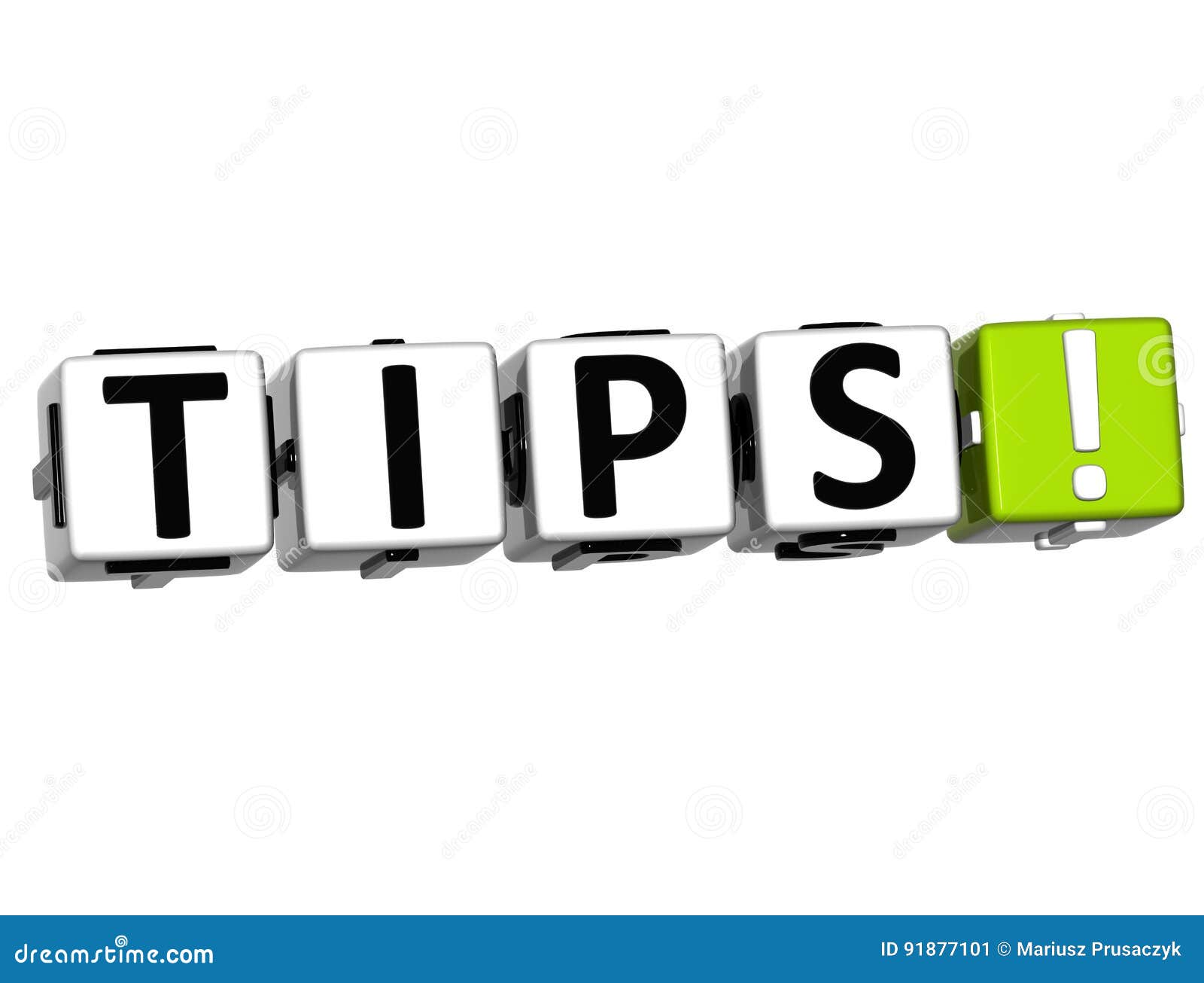 Block-Text Der Tipp-3D Auf Weiß Stock Abbildung - Illustration von ...