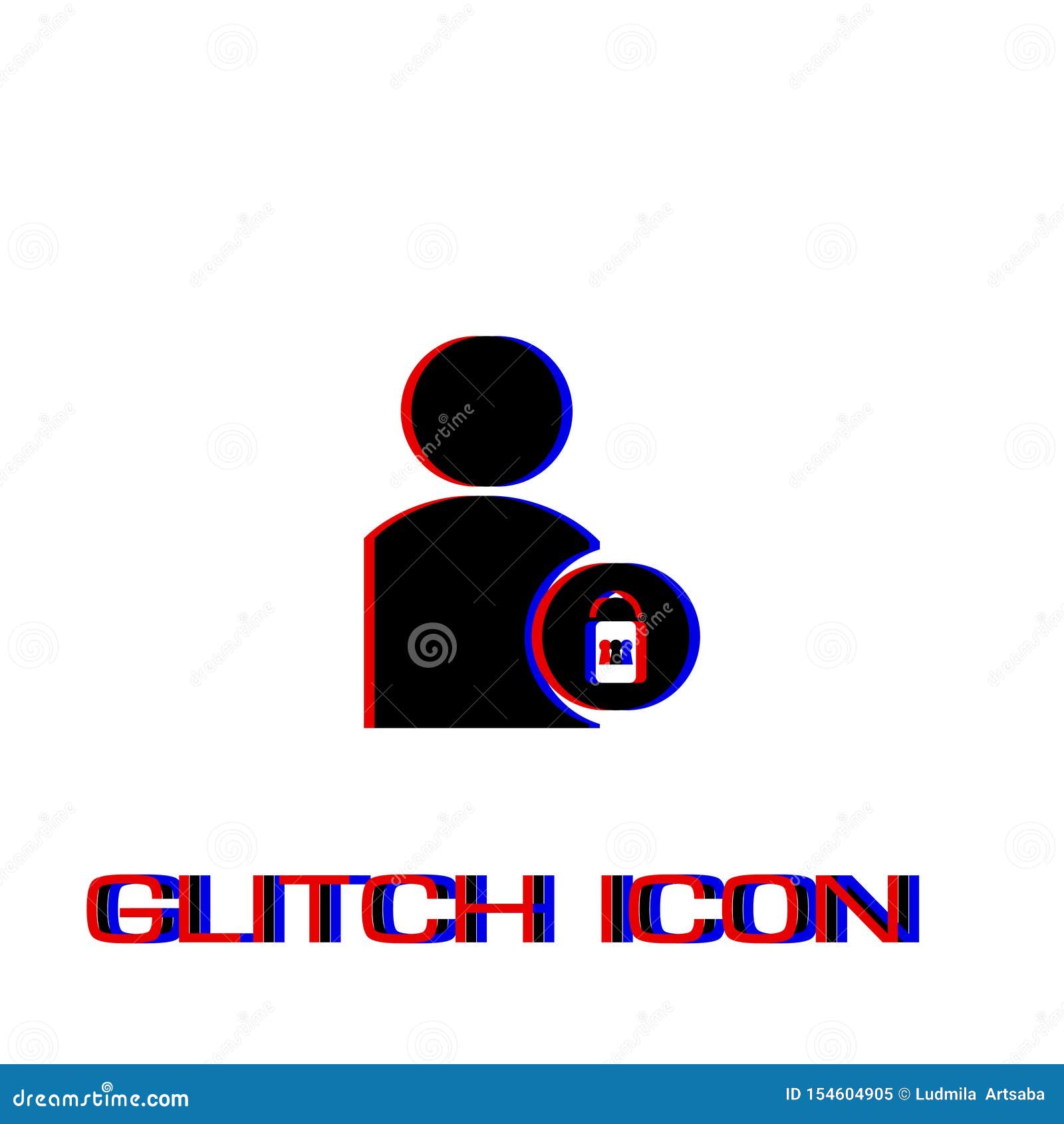 Block user icon flat stock illustration. Illustration of flat - 154604905