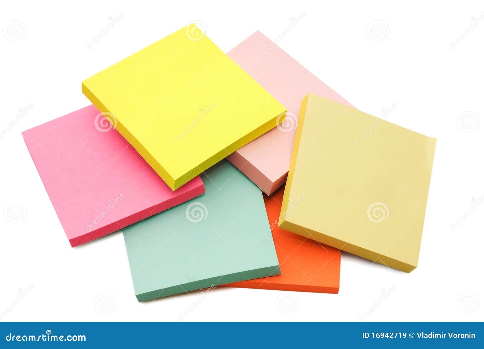 Block of Vibrant Multicoloured Post it Notes Stock Image - Image of ...
