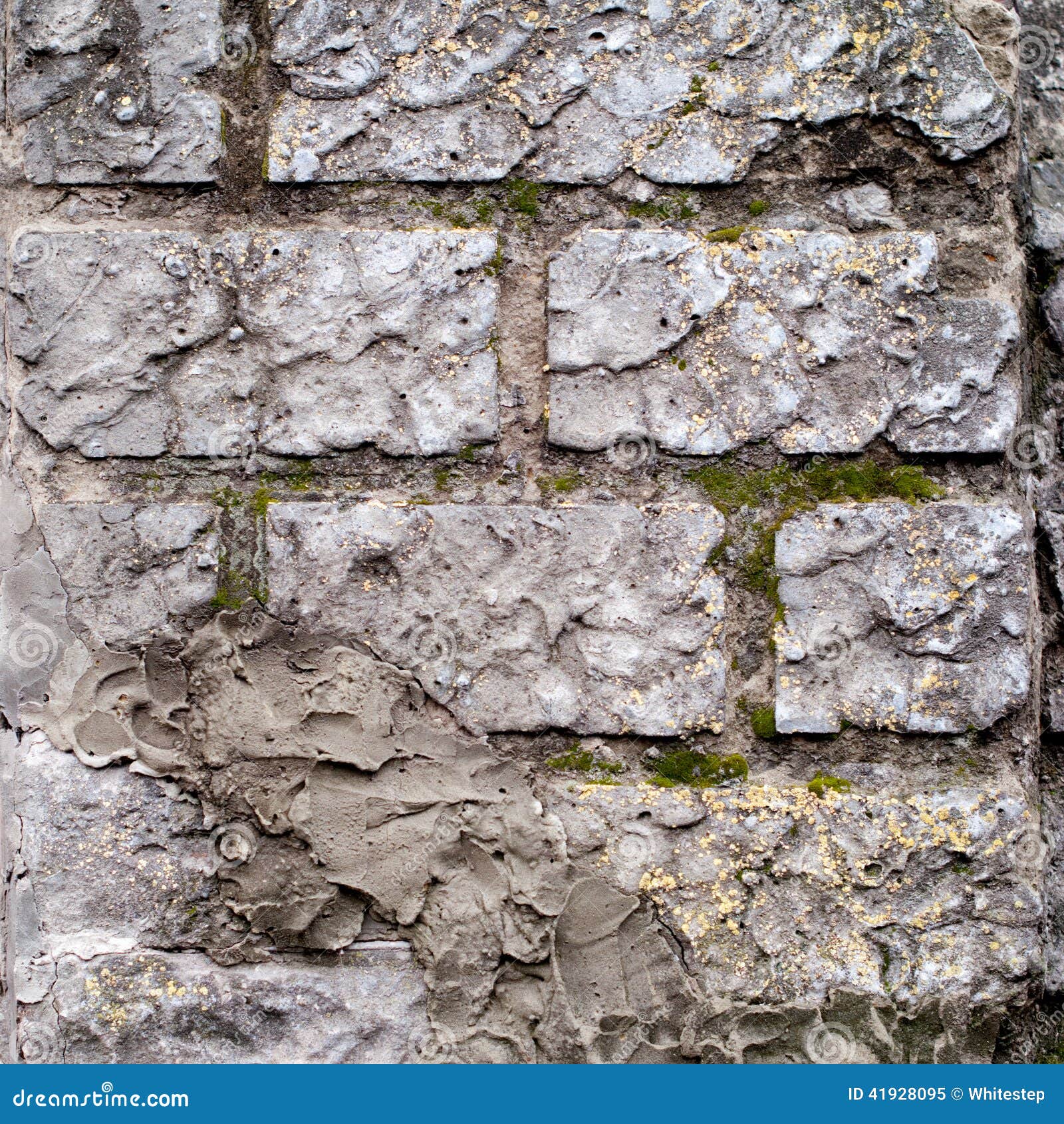 Block Wall with Decorative Plaster Stock Image - Image of outdoor ...