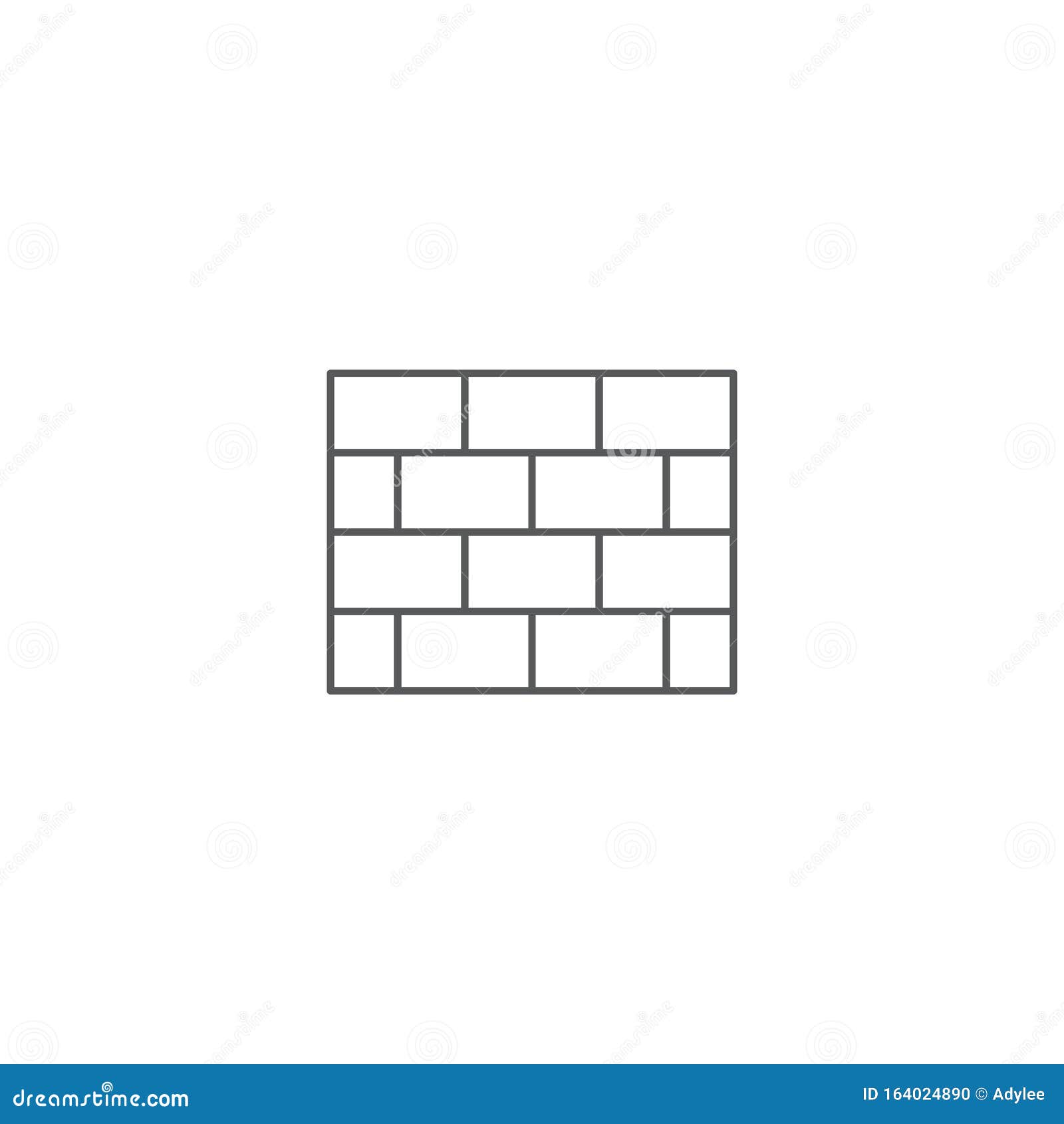 Block Wall Vector Icon Symbol Isolated on White Background Stock Vector ...