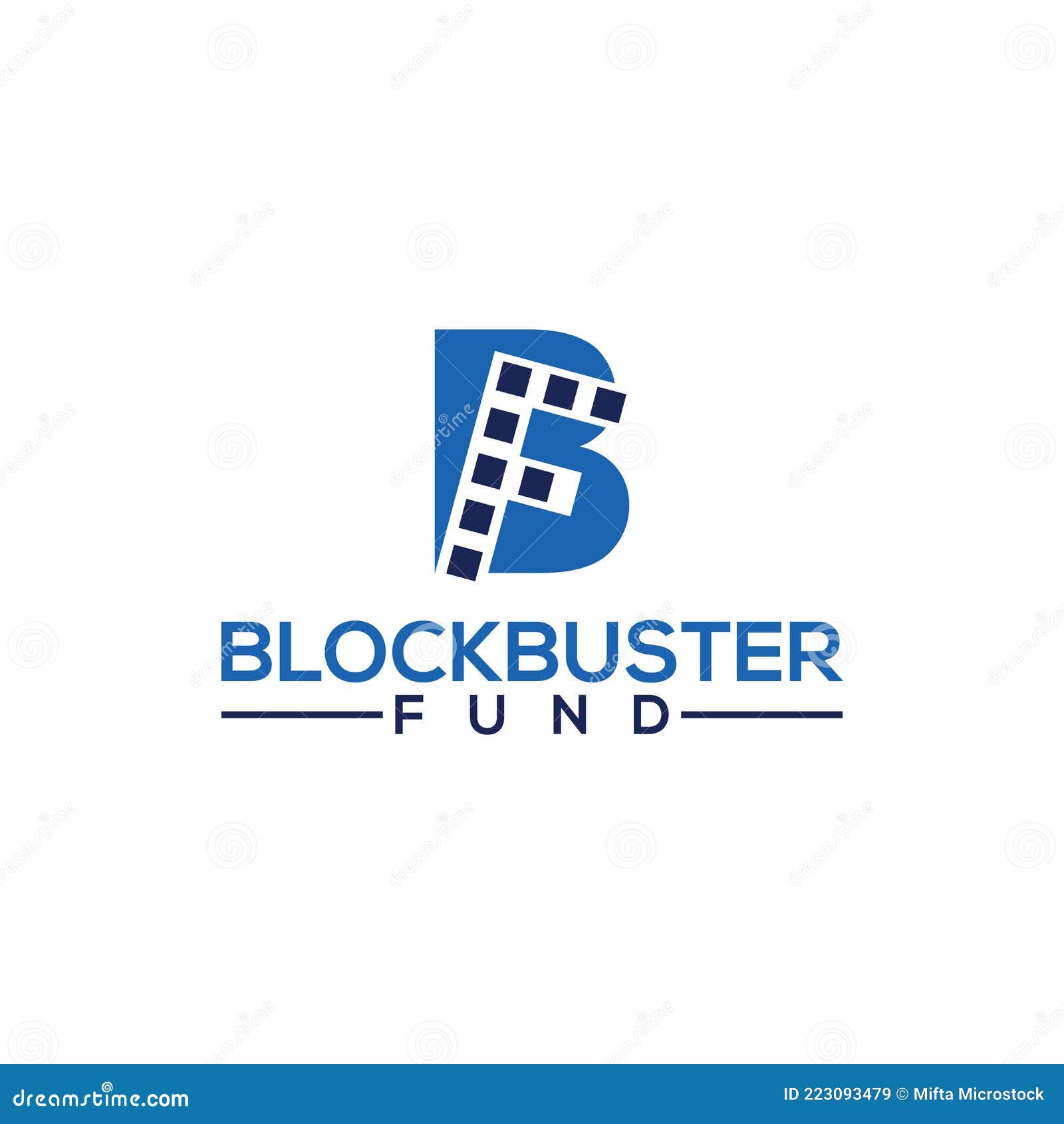 Blockbuster Fund Logo Design Template Stock Vector - Illustration of ...