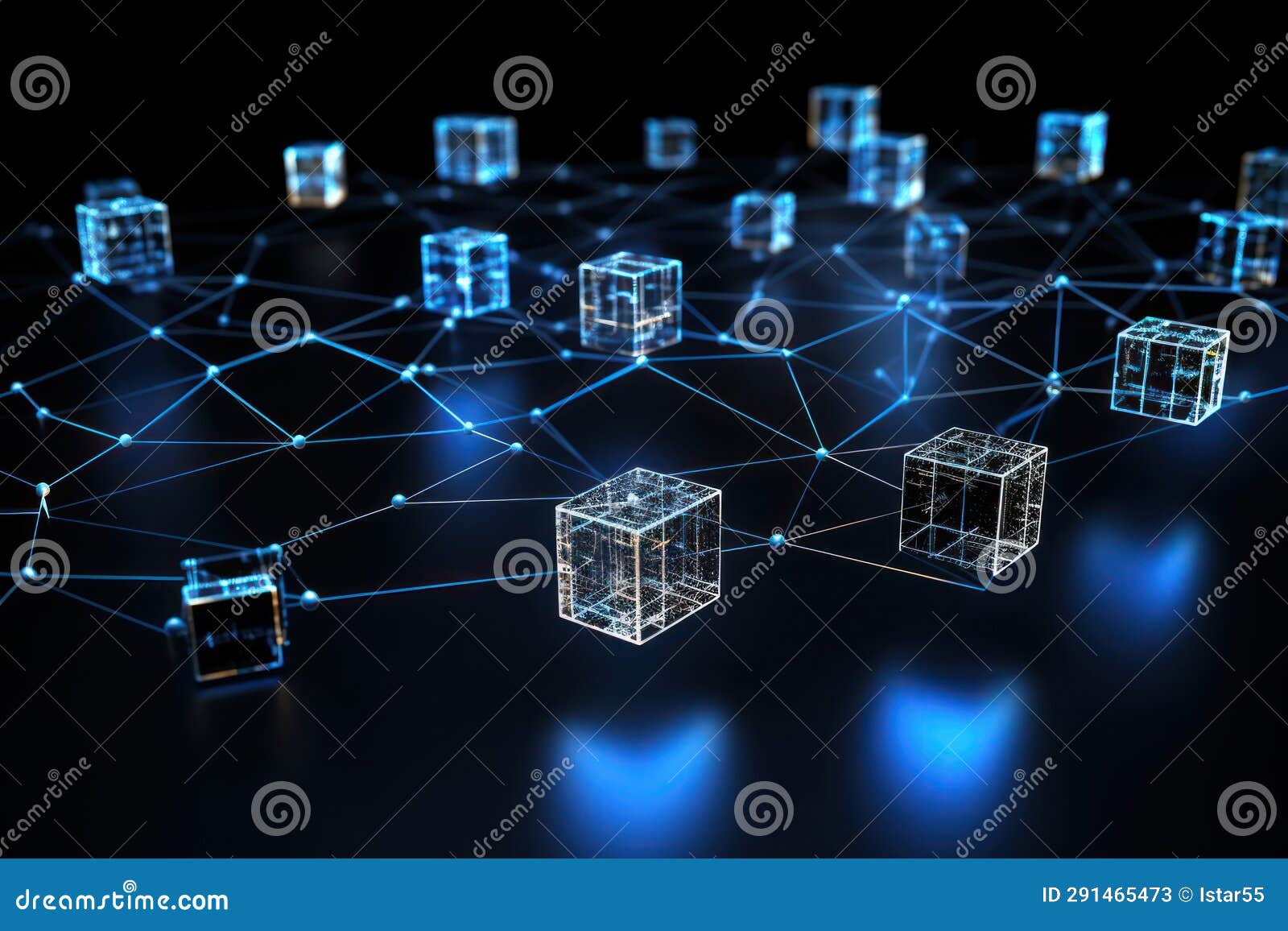 Blockchain Concept Background AI Generated Stock Illustration - Illustration of mainboard ...