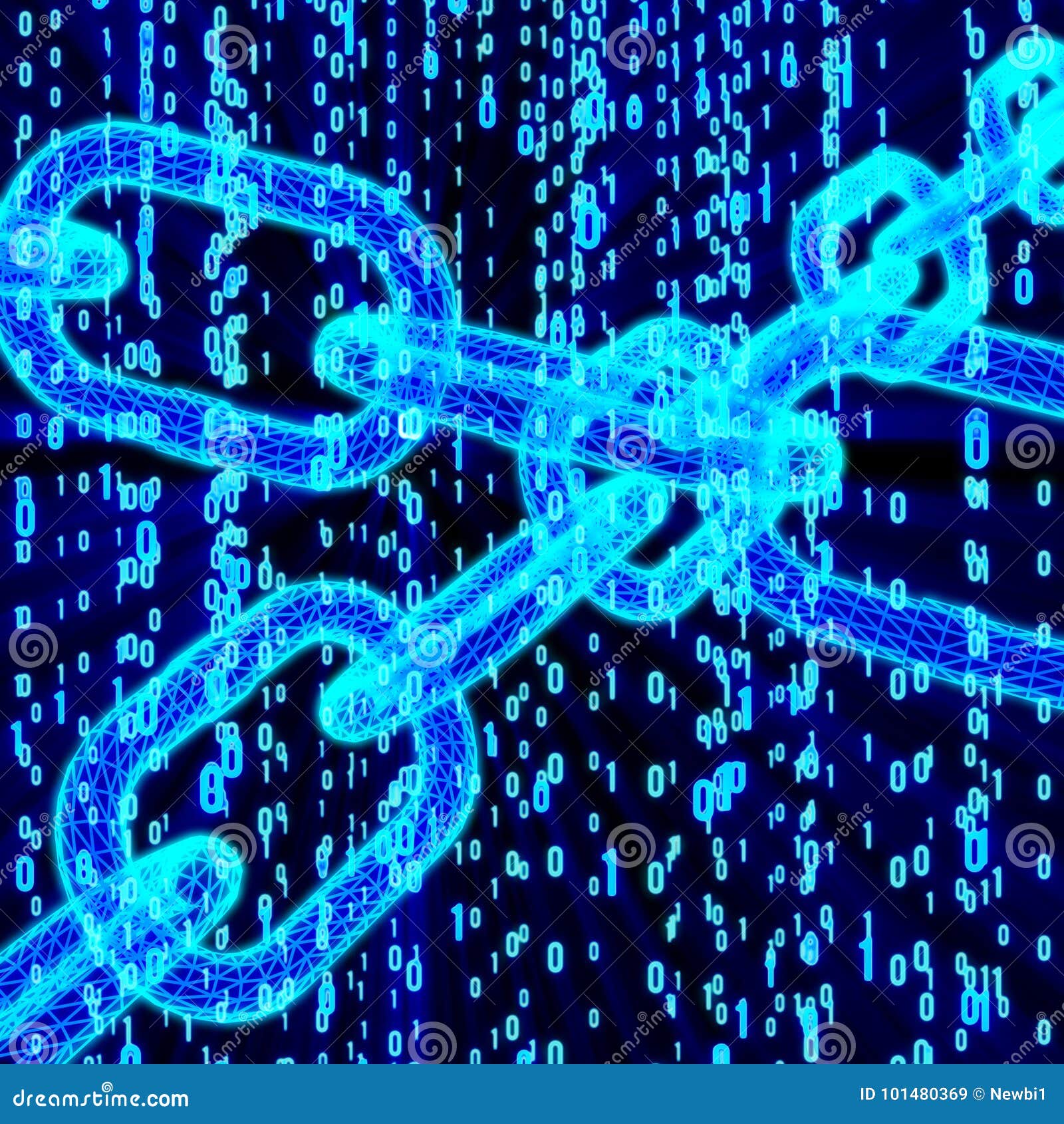 Blockchain Binary Computer Code Stock Illustration - Illustration of ...