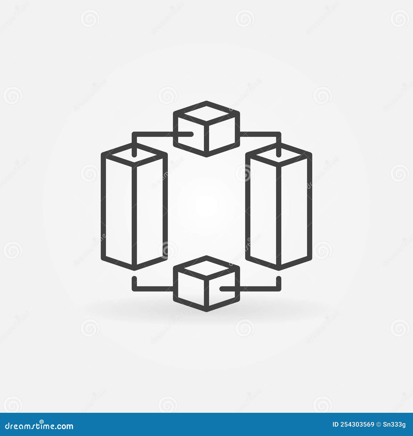 Linear Blockchain Blocks Stock Illustrations – 111 Linear Blockchain ...