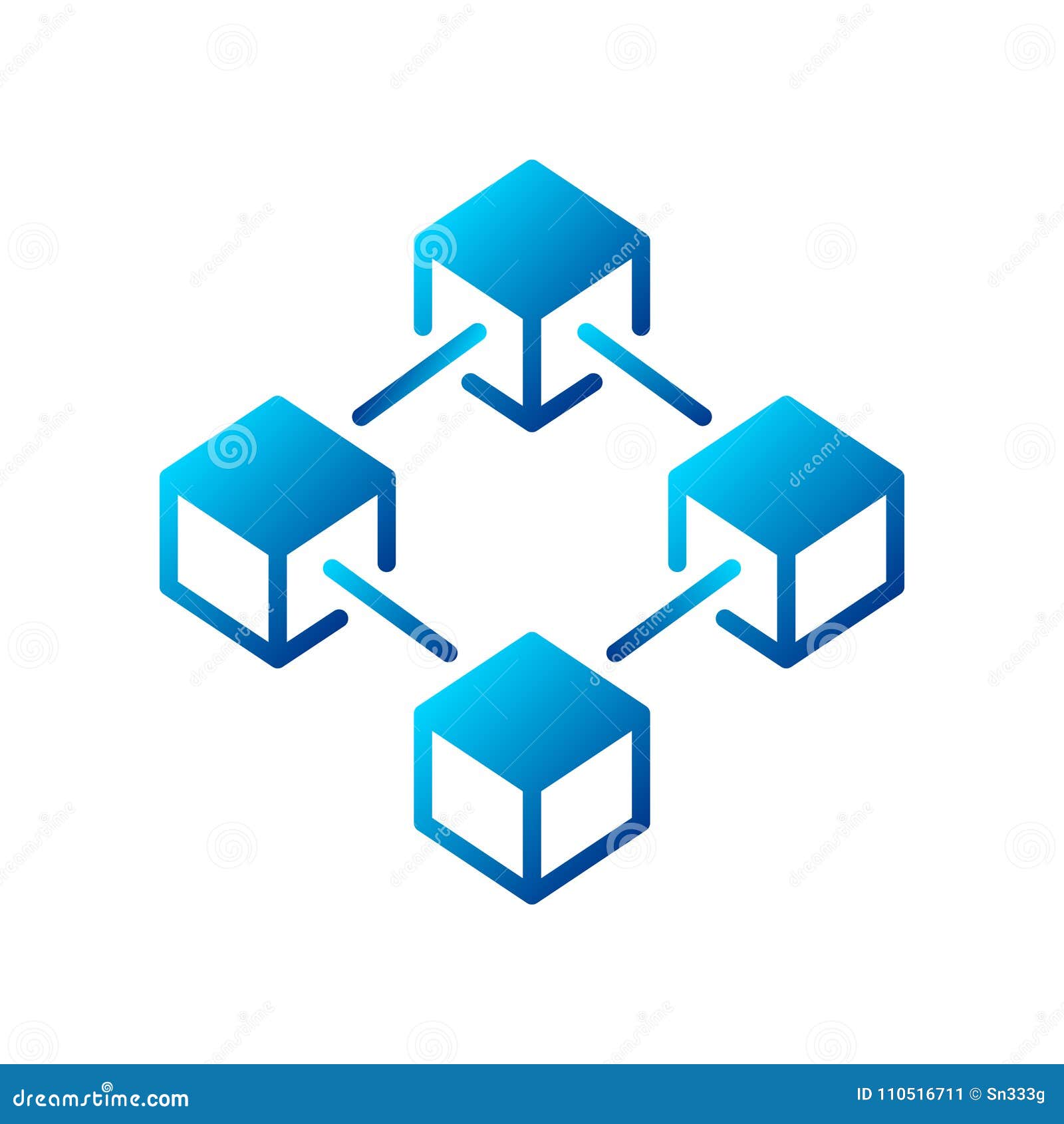 Blockchain Blue Creative Vector Icon or Logo Element Stock Vector ...