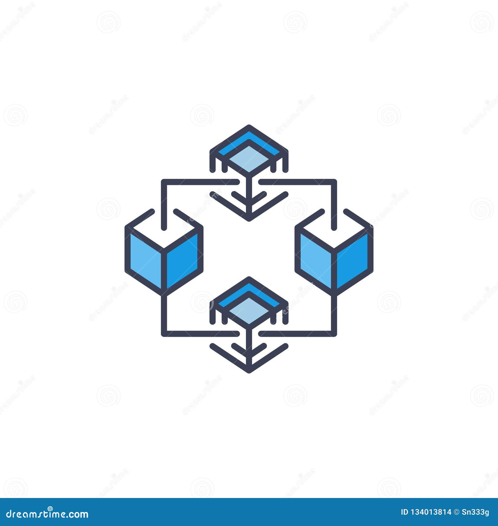 Blockchain Blue Icon. Vector Block Chain Concept Symbol Stock Vector ... Blockchain Blue Icon. Vector Block Chain Concept Symbol Stock Vector ...