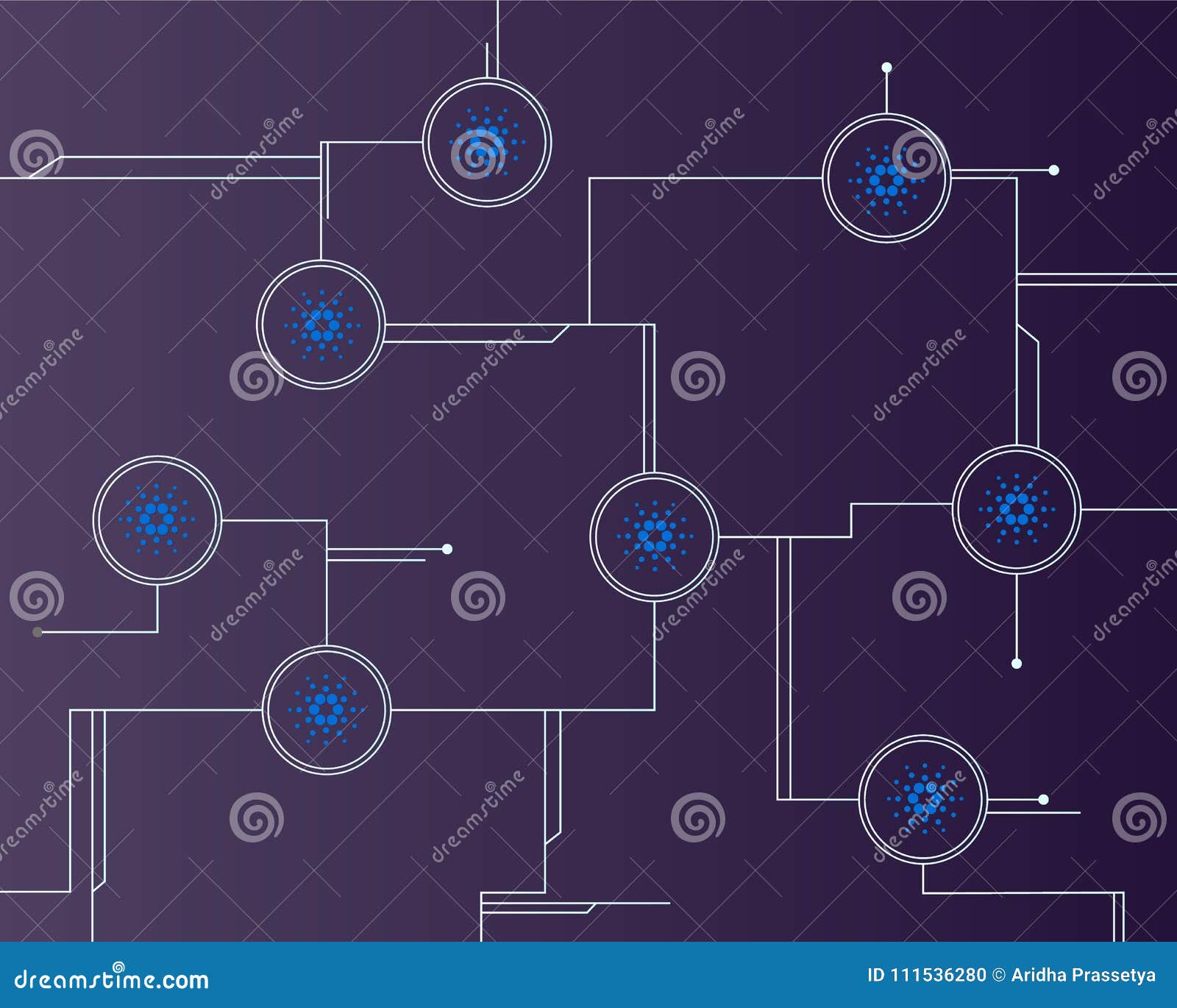 Blockchain Cardano Network Circuit Style Background Editorial Image Illustration Of Cardano