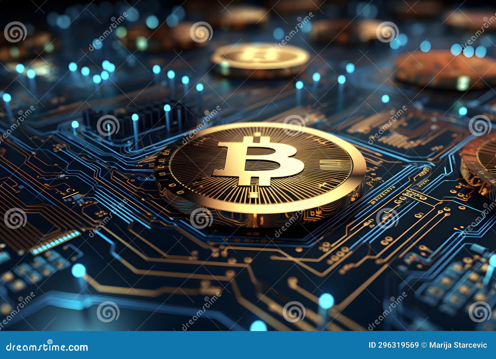 Blockchain, Circuit with Computer Information Processor, Mind of a ...