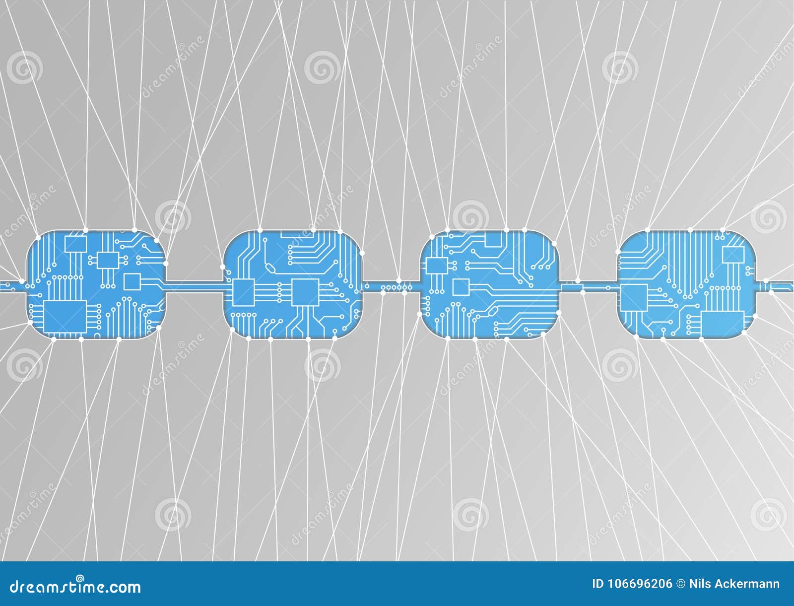 Blockchain Concept As Illustration Stock Vector - Illustration of ...